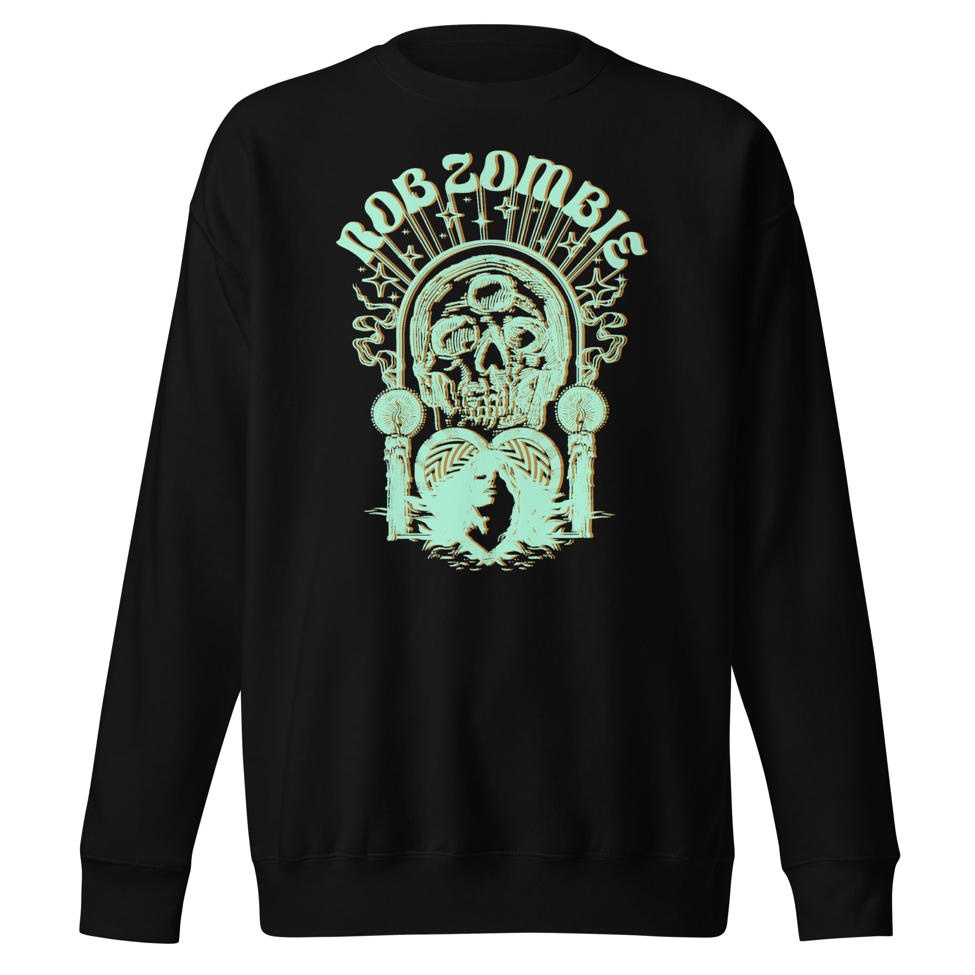 Rob Zombie Shrooms Rob Mens Sweatshirt Black – Rock Band Merch