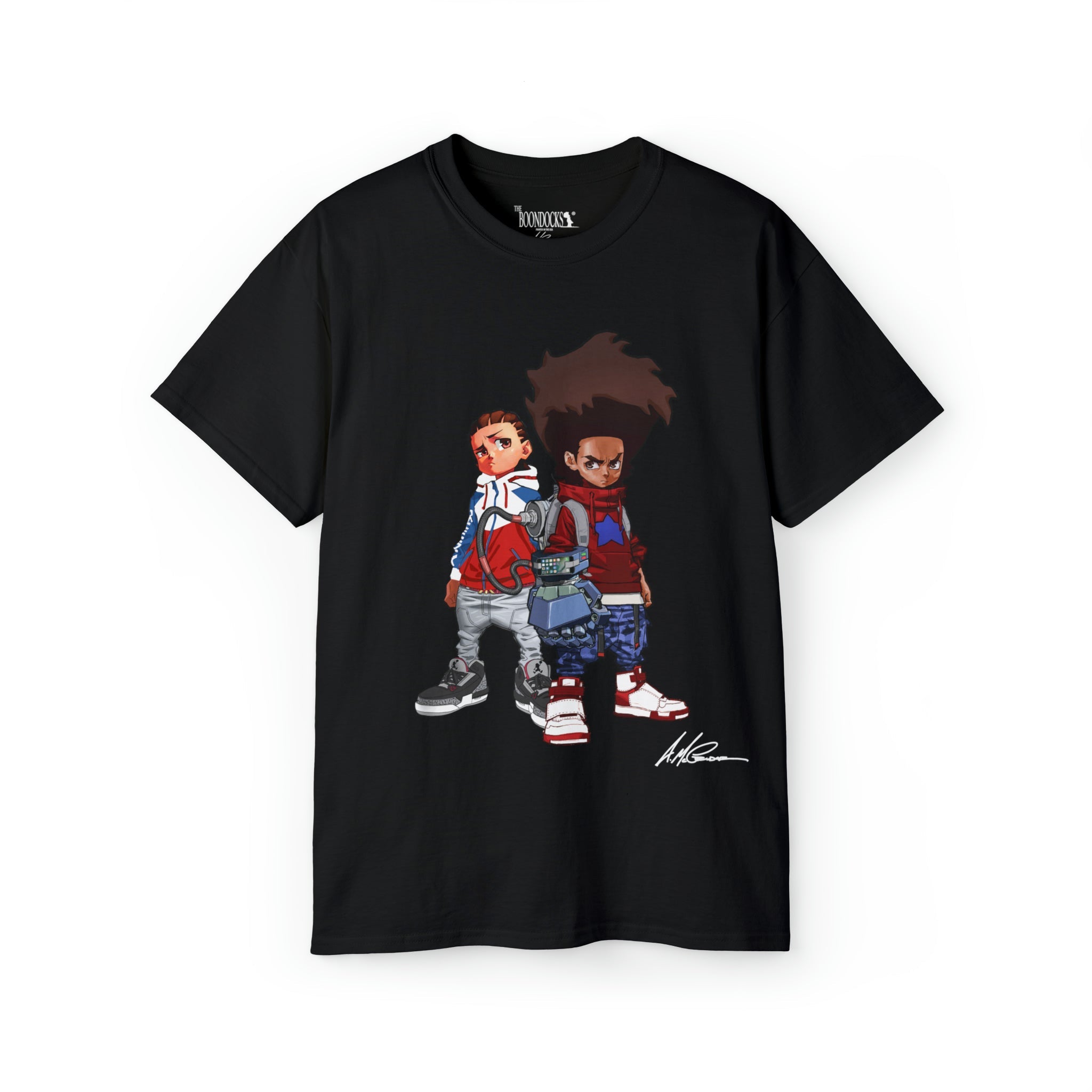 The Boondocks - Future Huey & Riley Black Eco Mens T Shirt – Rock Band ...