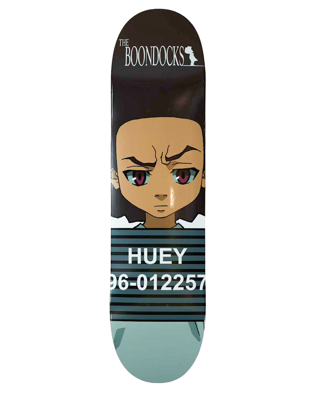 The Boondocks Huey Mugshot Skateboard Deck – Rock Band Merch