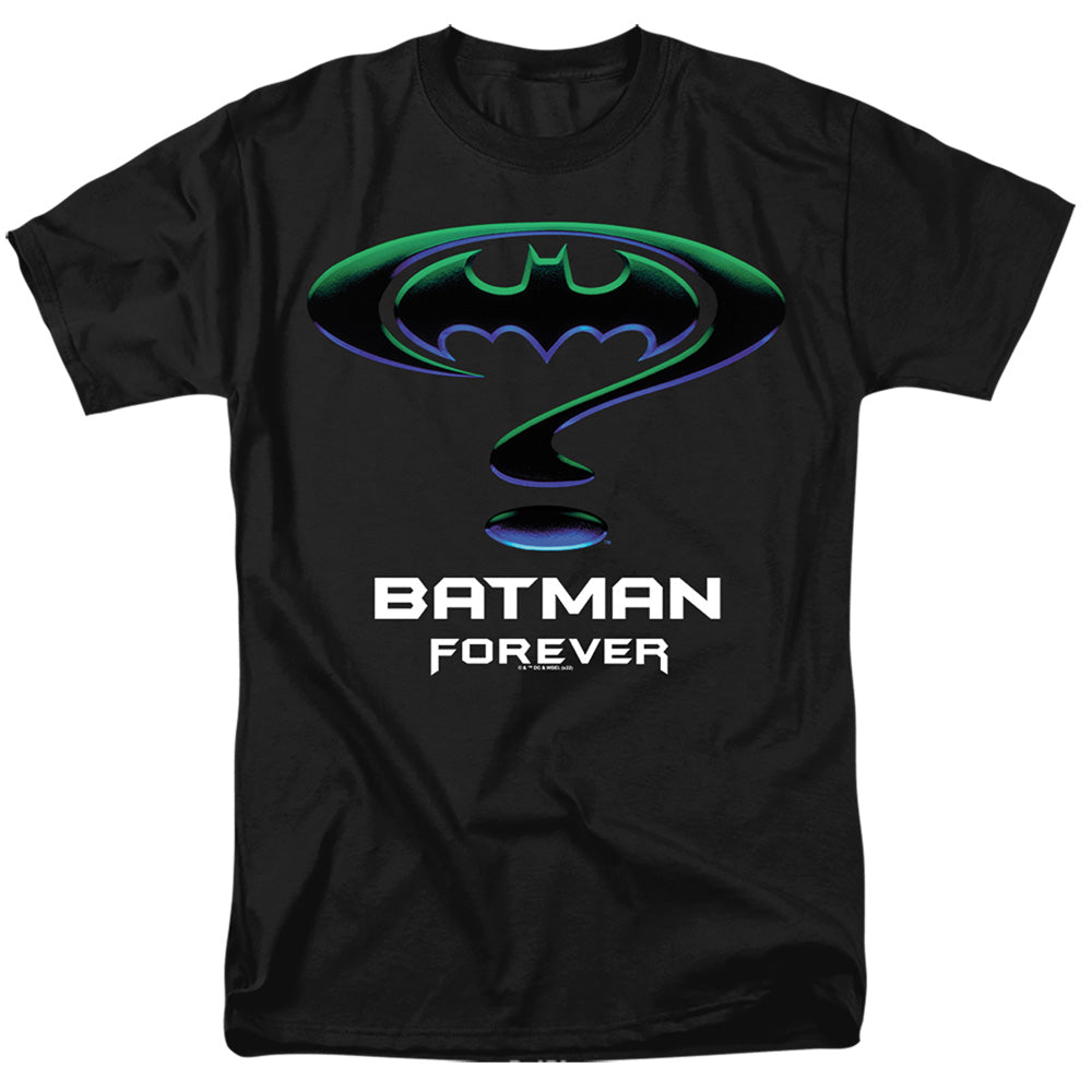 Batman Forever Logo With Title Mens T Shirt Black | Rock Band Merch