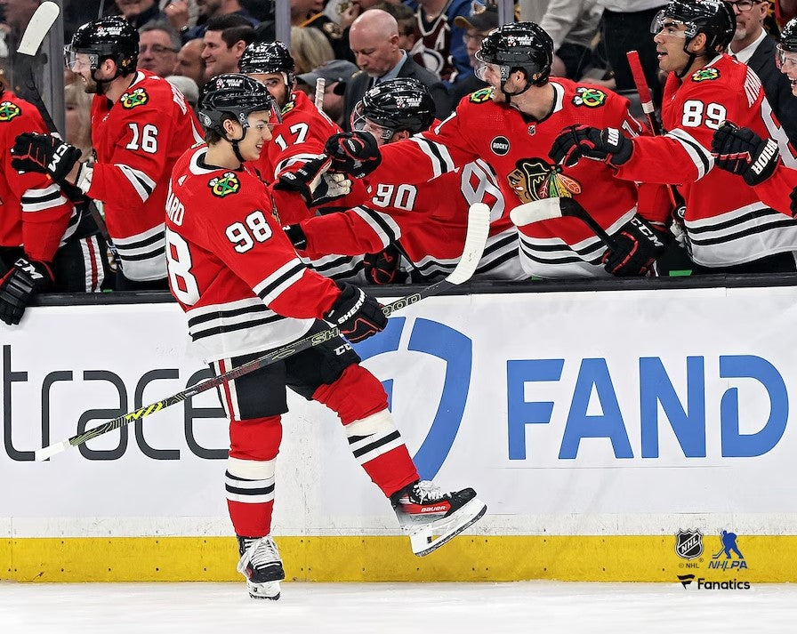 Connor Bedard First NHL Goal Chicago Blackhawks 8" x 10" Hockey Photo ...