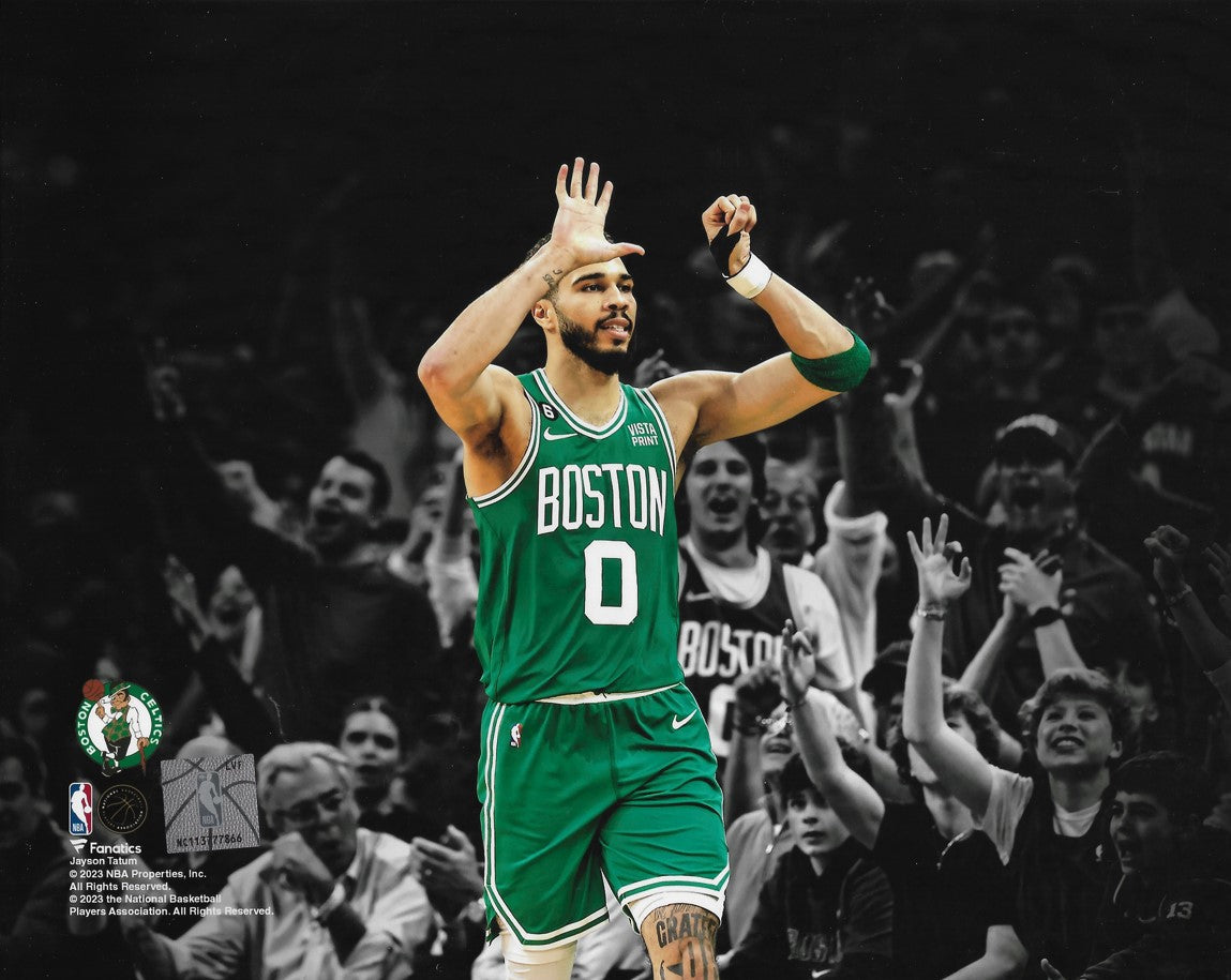 Jayson Tatum 51-Point Game 7 Boston Celtics 8" x 10" Blackout Basketba ...