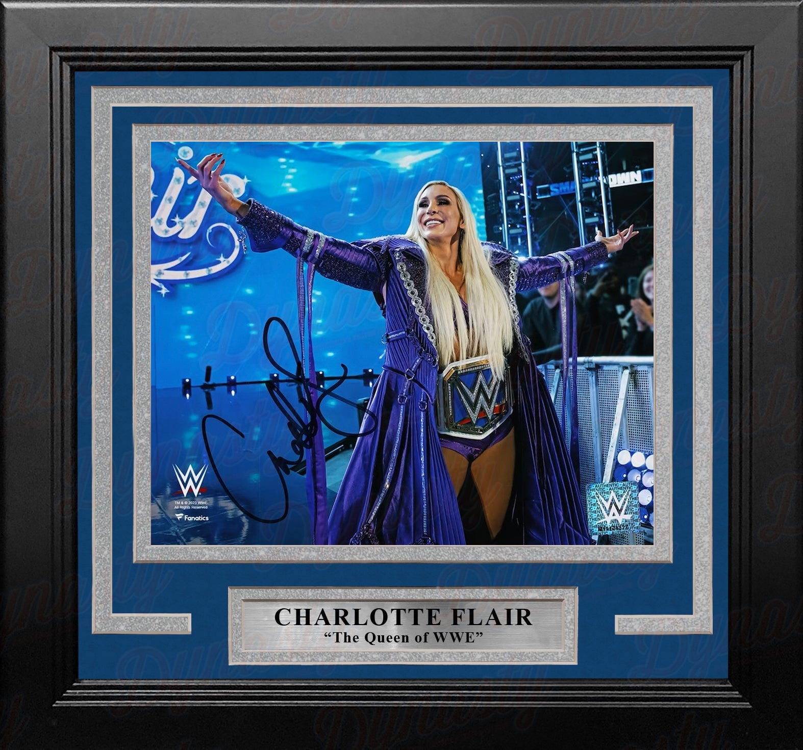 Charlotte Flair Championship Entrance Autographed 8" x 10" Framed WWE ...
