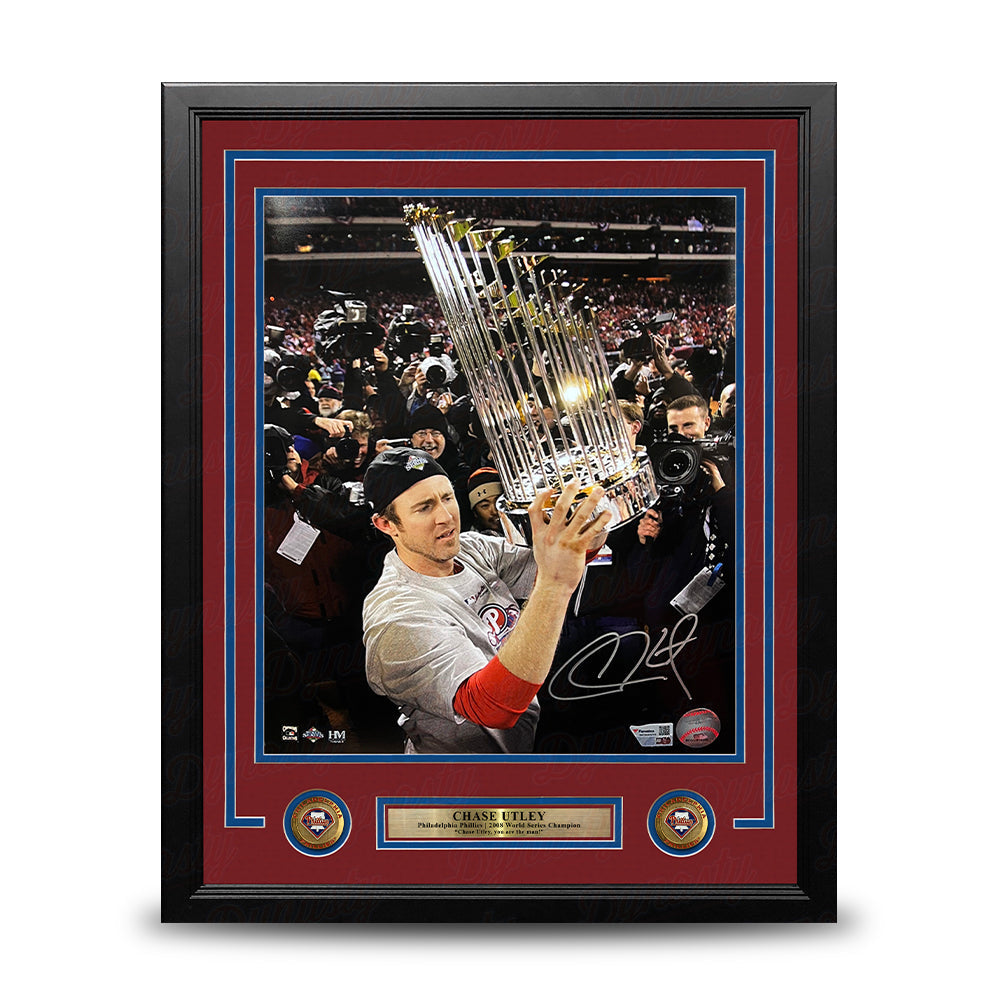 Chase Utley 2008 World Series Trophy Philadelphia Phillies Autographed ...