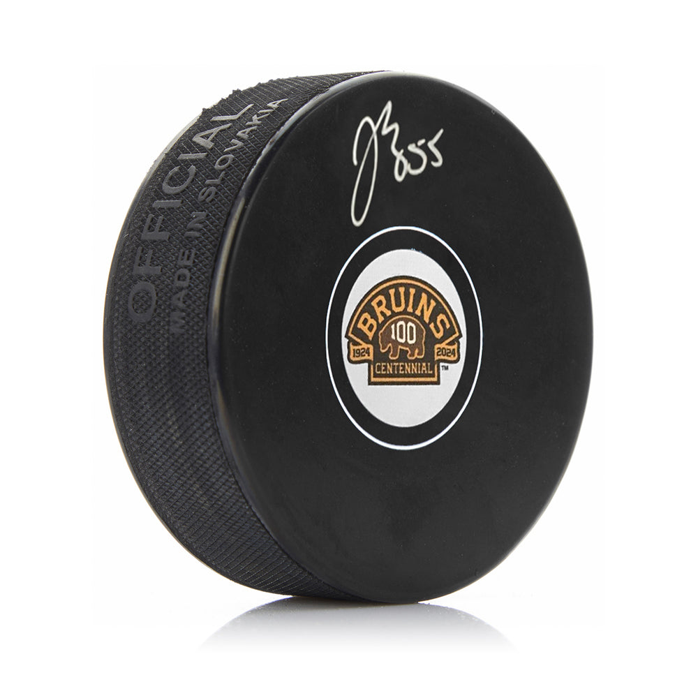 Justin Brazeau Autographed Boston Bruins 100th Anniversary Hockey Logo ...