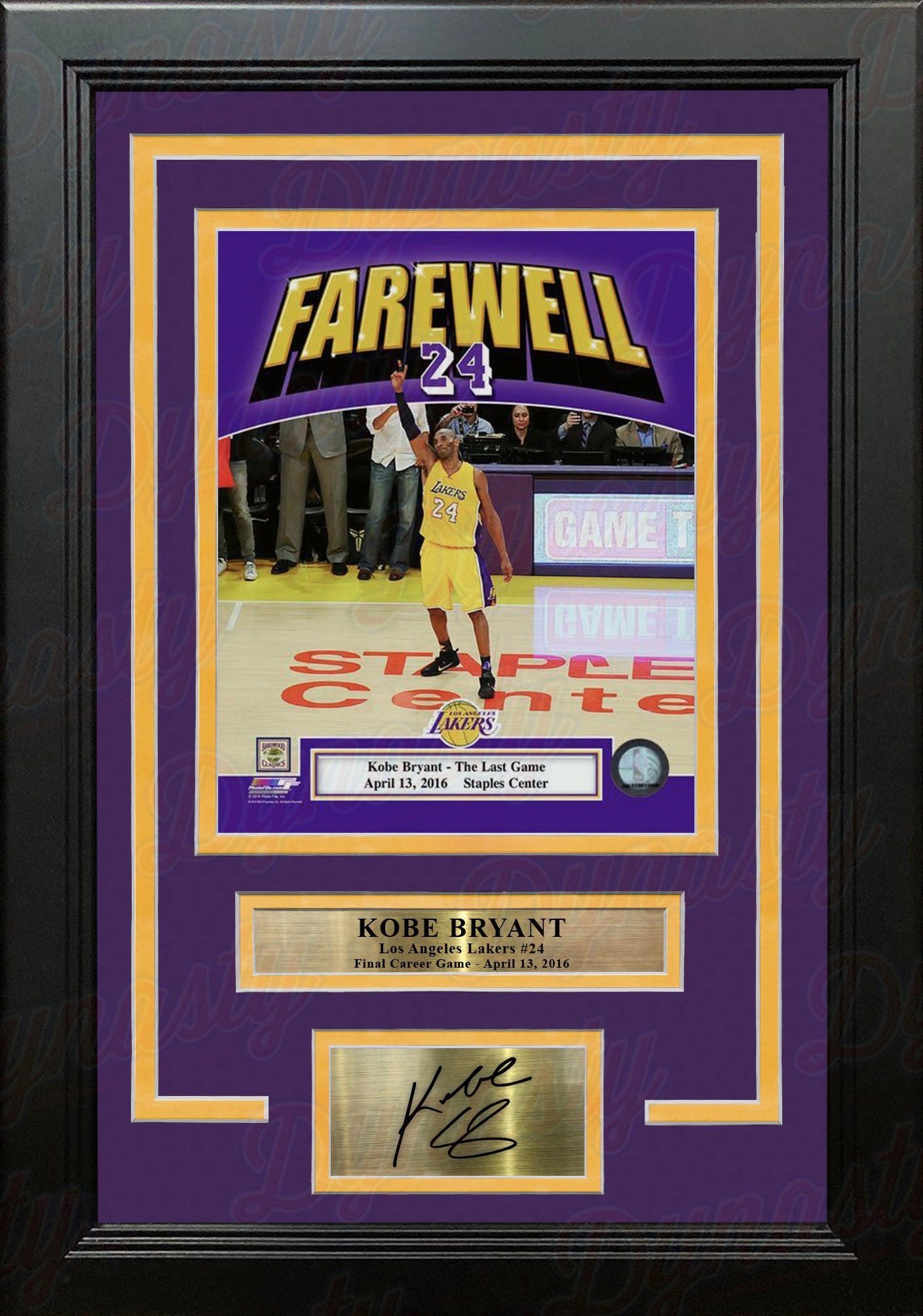 Kobe Bryant Final NBA Game Los Angeles Lakers 8x10 Framed Basketball P ...