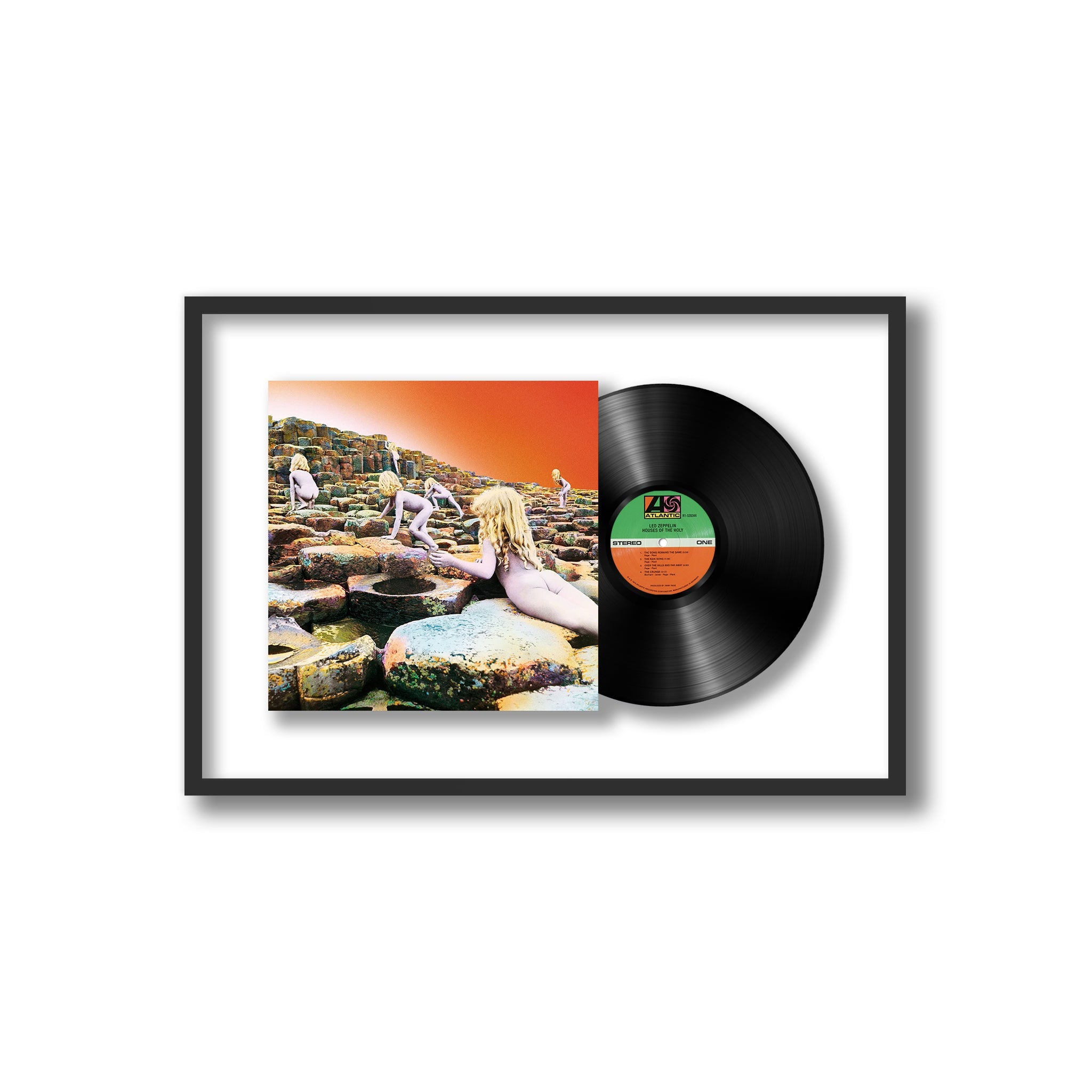 Led Zeppelin Houses of the Holy Framed Vinyl Record – Rock Band Merch
