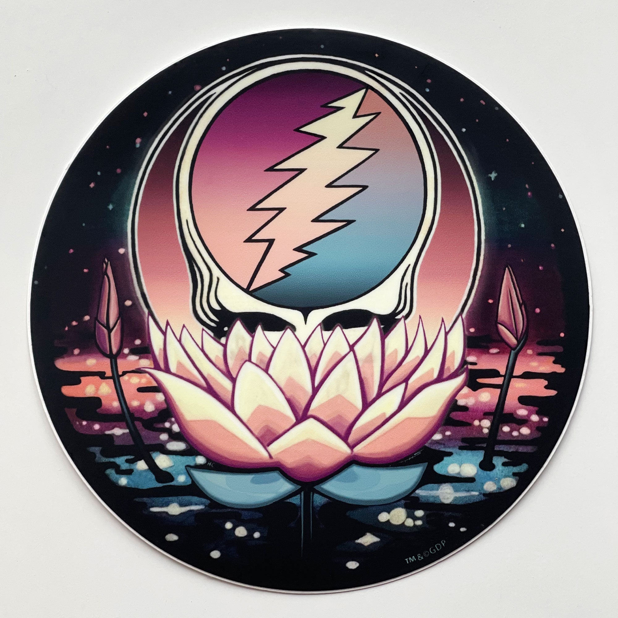 Grateful Dead Lotus Steal Your Face Sticker – Rock Band Merch