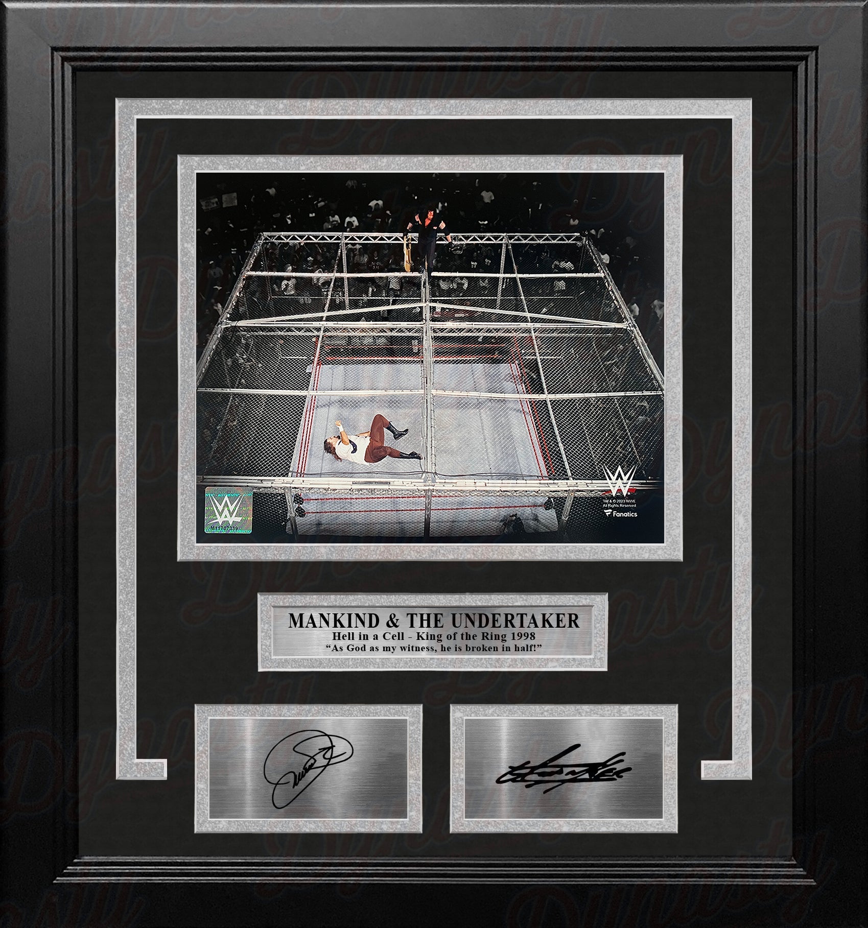 Mankind v. The Undertaker Hell in a Cell 8" x 10" Framed WWE Wrestling ...