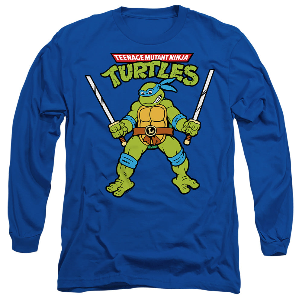 Tmnt Retro Leo Mens Long Sleeve Shirt Royal Officially Licensed | Rock ...