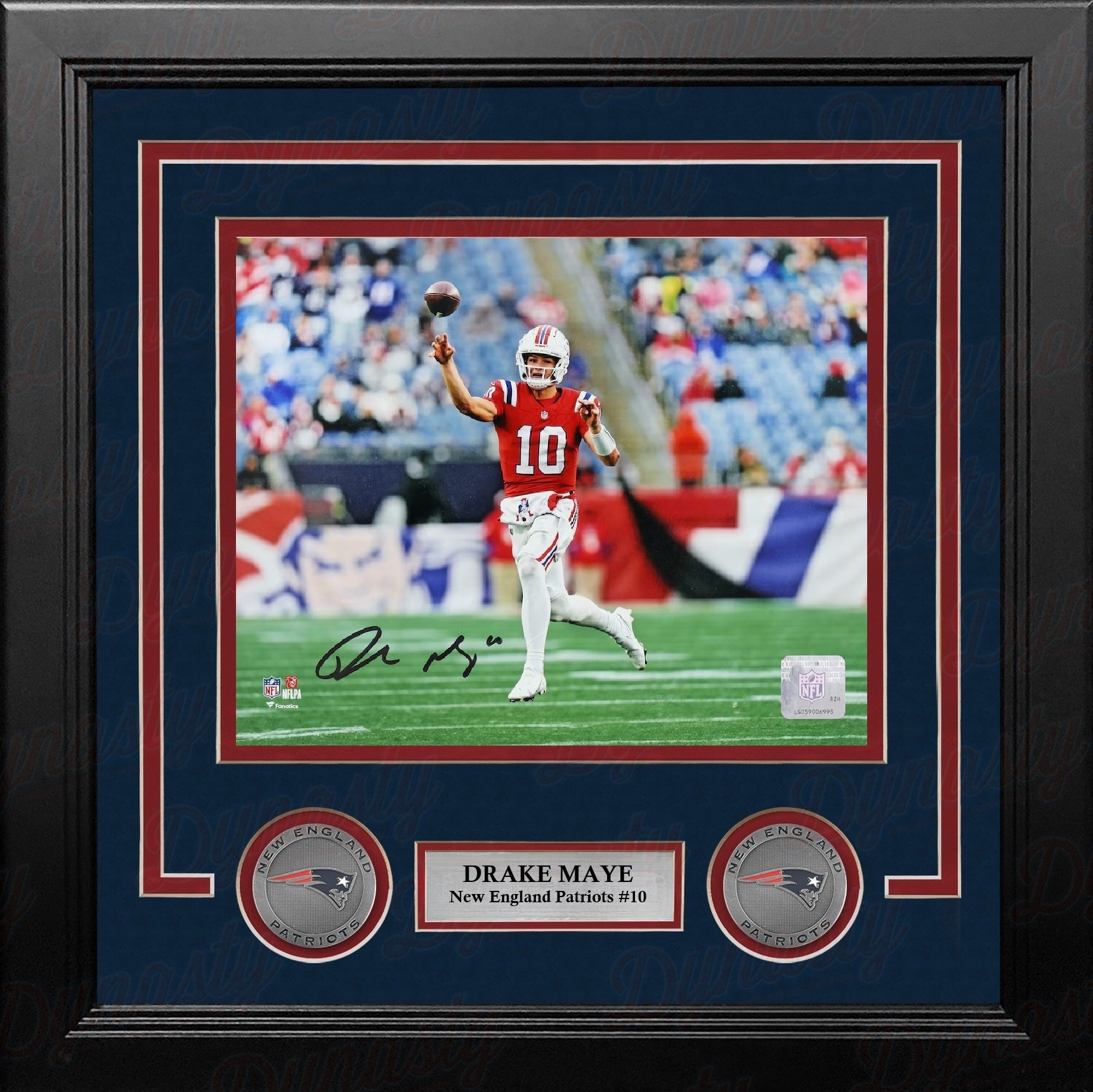 Drake Maye Throwback Action New England Patriots Autographed 8" x 10 ...