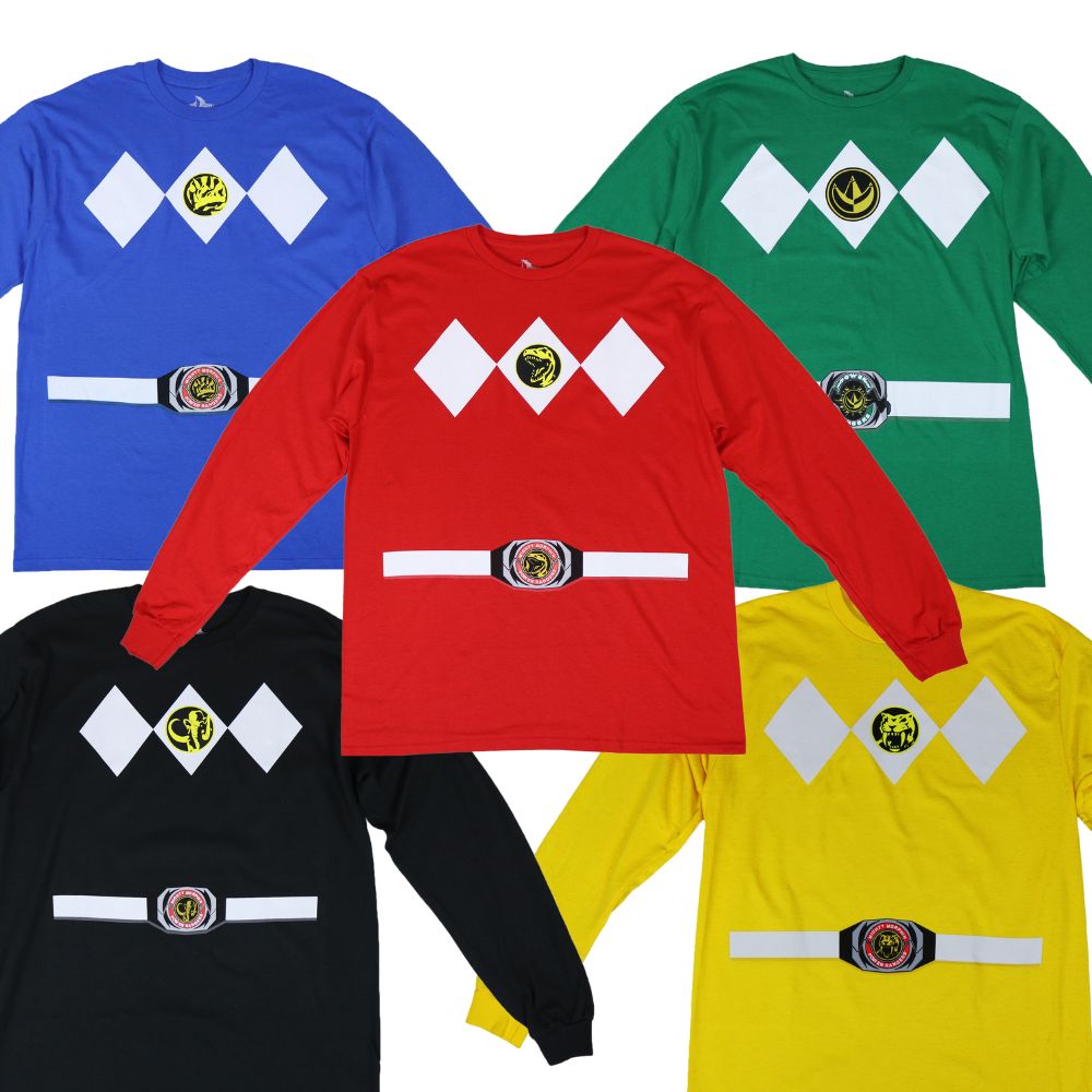 The Power Rangers Long Sleeve Costume T-shirt and Gloves – Rock Band Merch