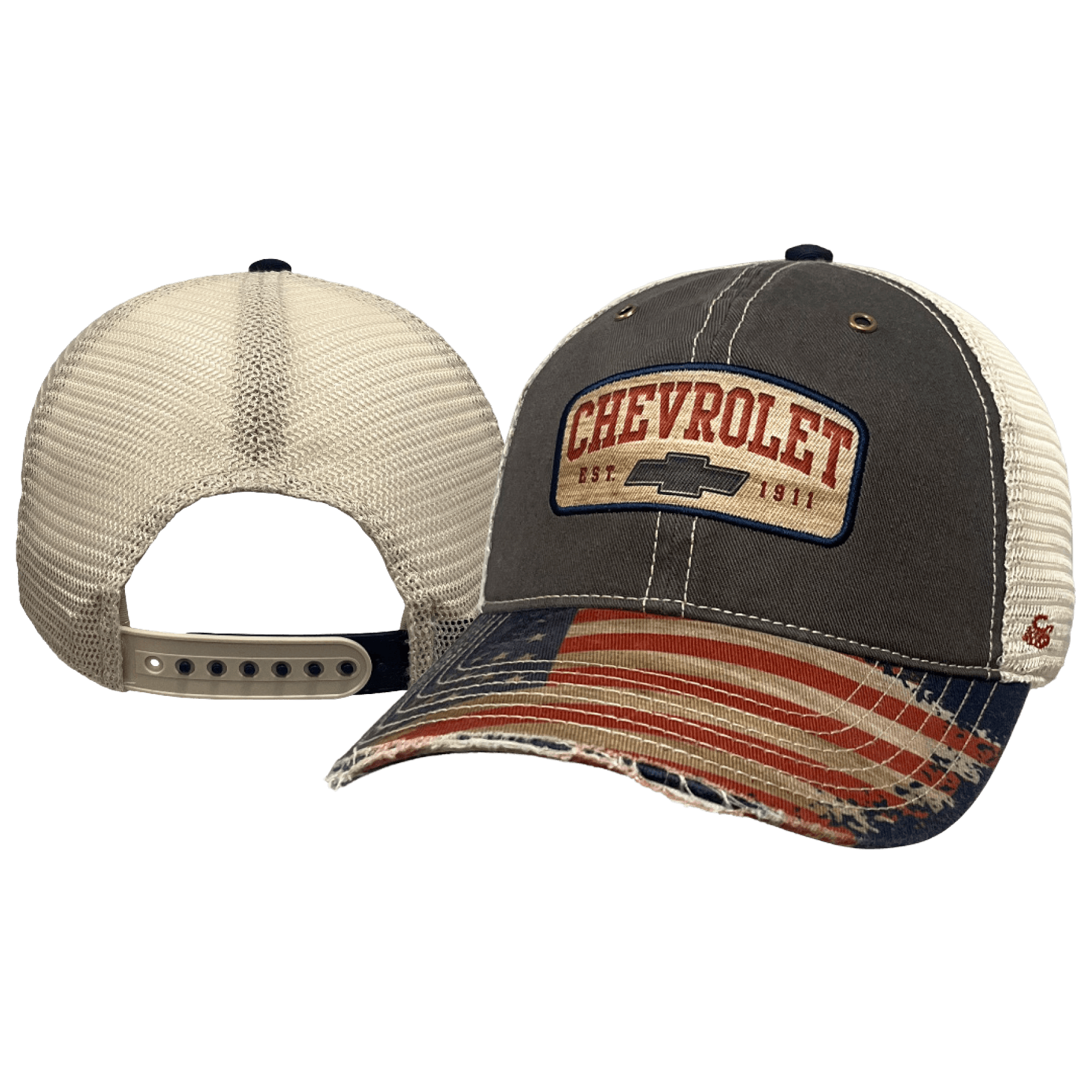 Chevrolet Heritage Flag Mesh Snapback Hat – Rock Band Merch