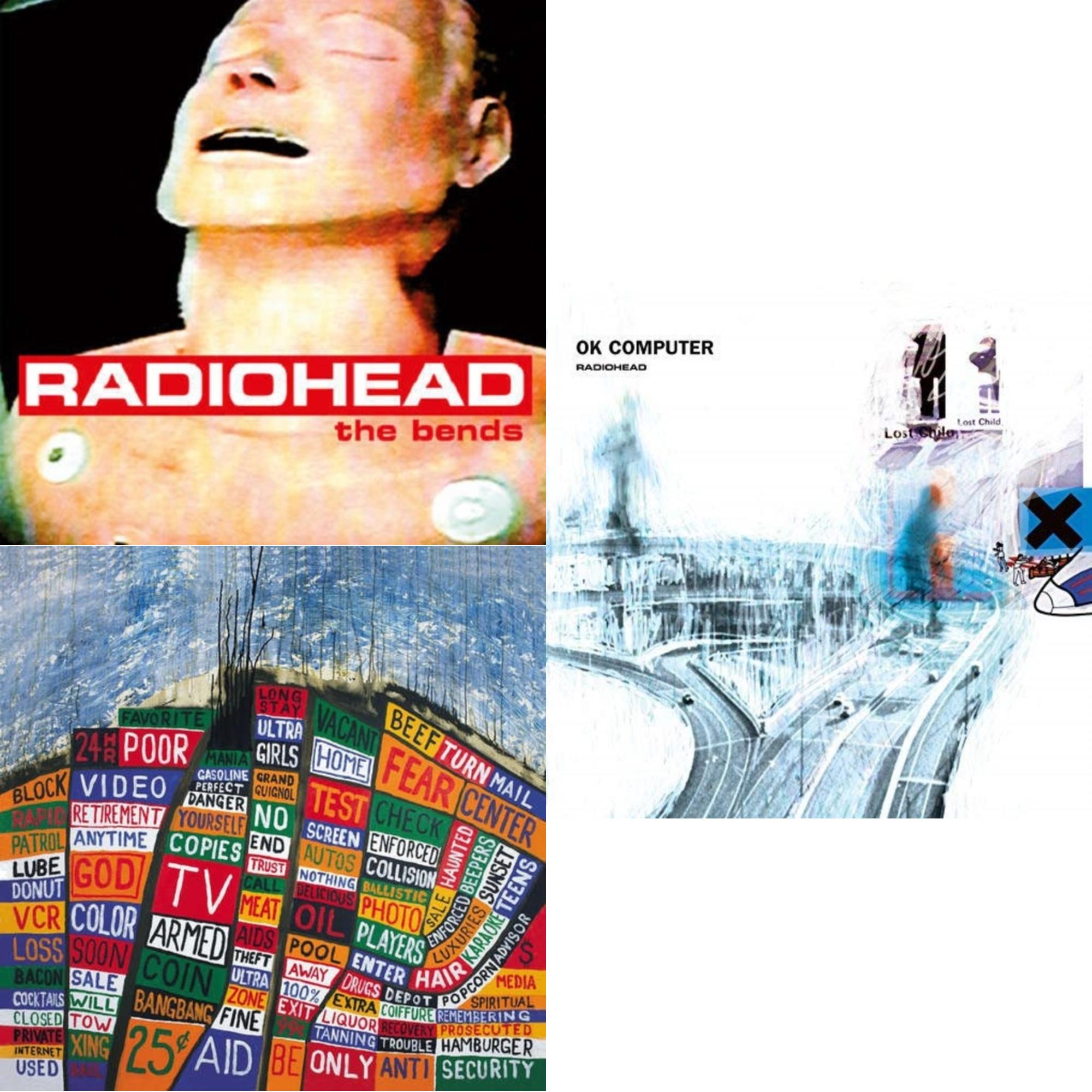 Radiohead - Bends (180G) & Ok Computer (2LP/180G) & Hail To The Thief – Rock Band Merch