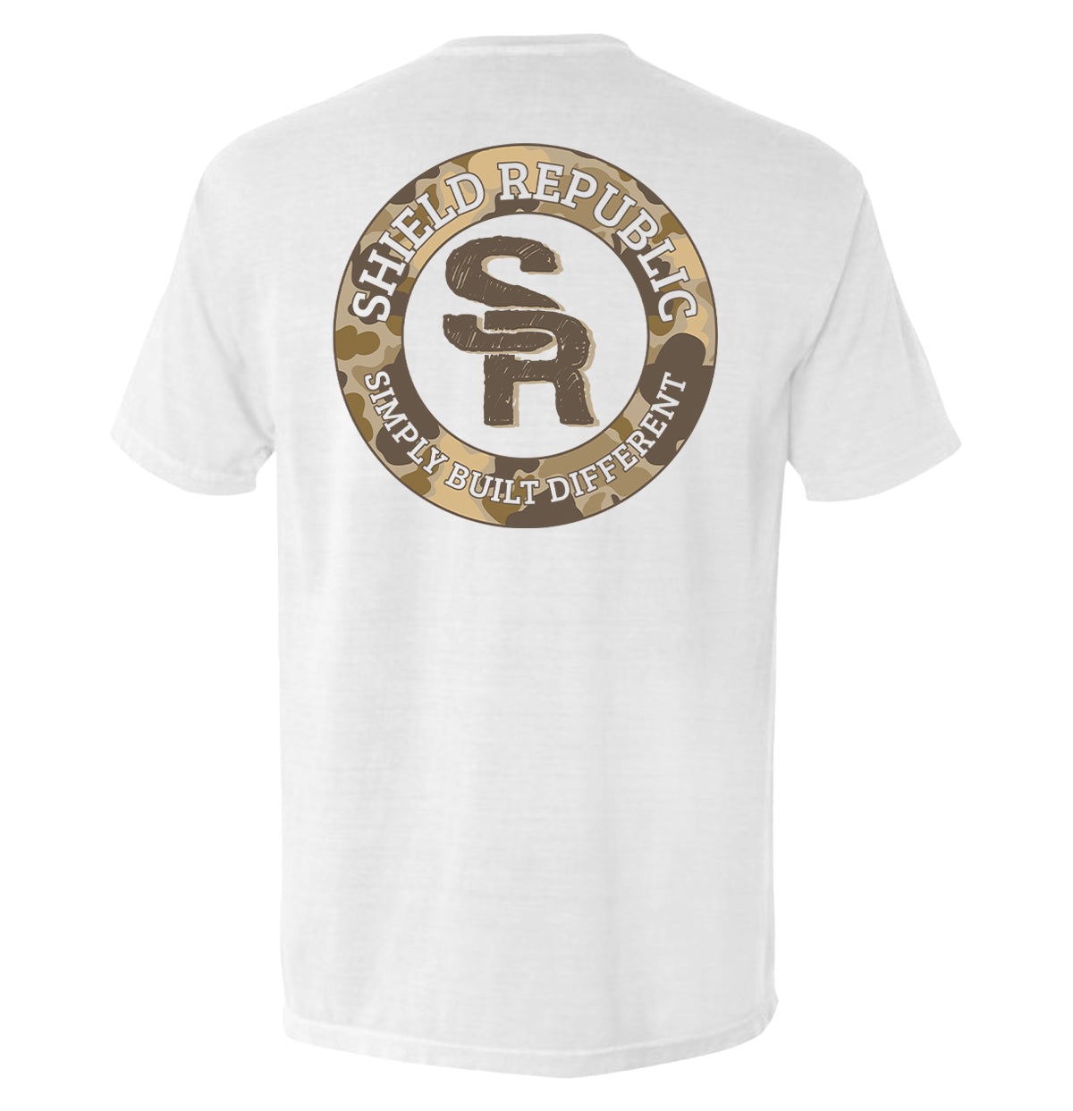 Shield Republic Simply Built Different – Rock Band Merch