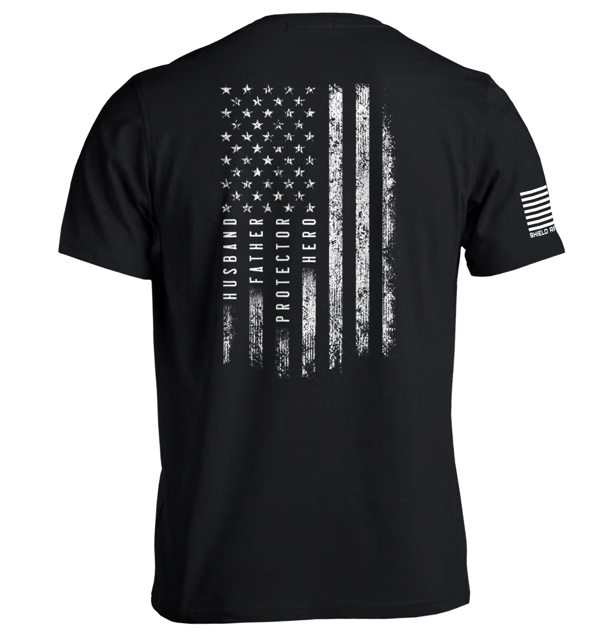 Husband Father Protector Hero American Flag – Rock Band Merch