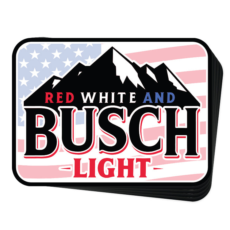 Red, White And Busch Light Decal – Rock Band Merch