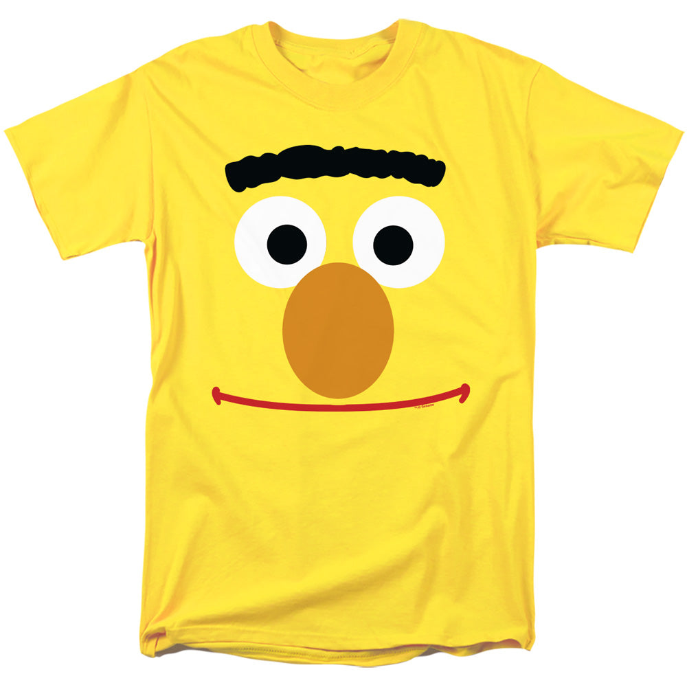 Sesame Street Bert Face Mens T Shirt Yellow – Rock Band Merch