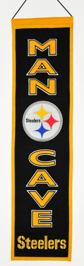 Pittsburgh Steelers Man Cave Heritage Banner – Rock Band Merch
