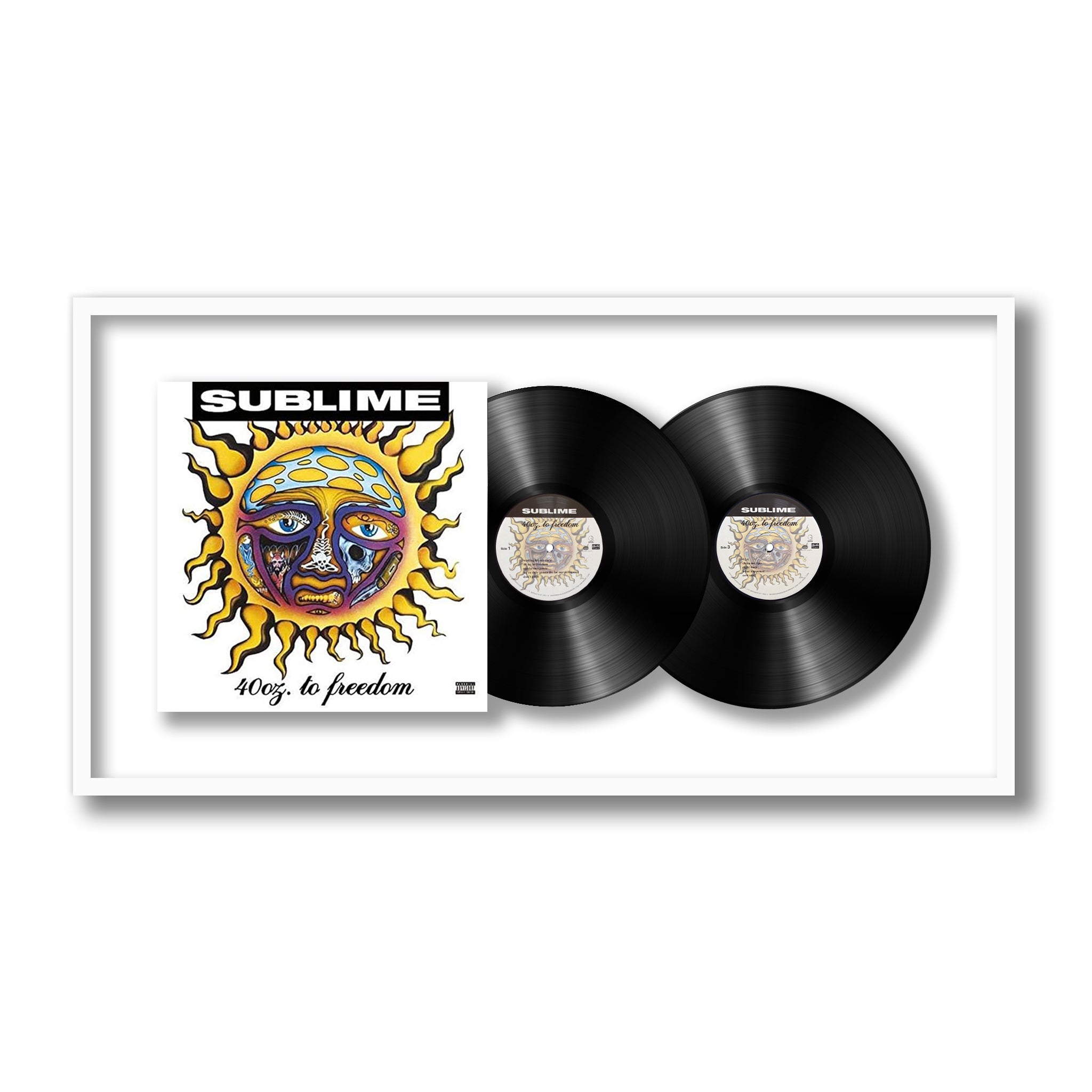 Sublime 40oz. To Freedom Framed Vinyl Record – Rock Band Merch