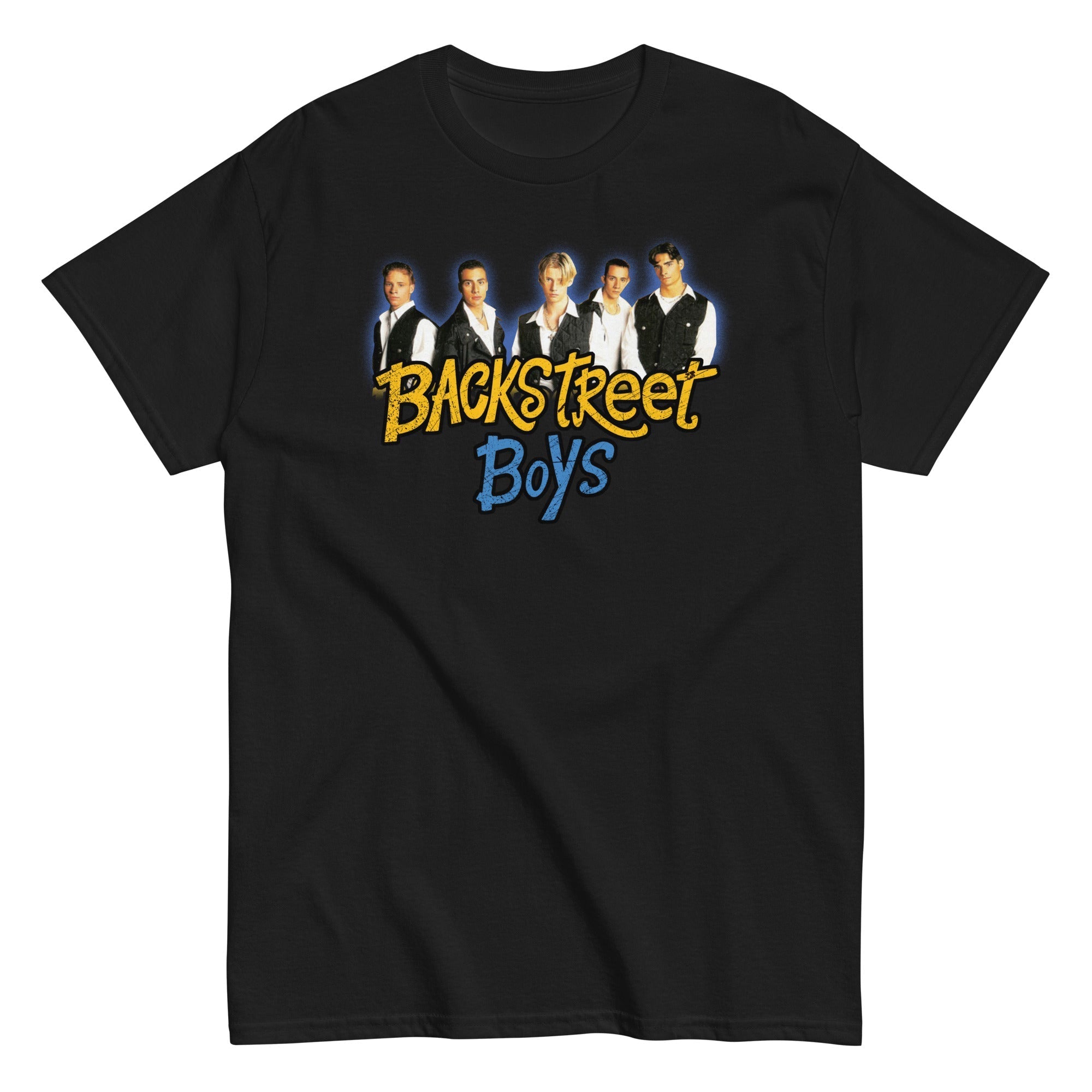 Backstreet Boys All Five Mens T Shirt Black – Rock Band Merch