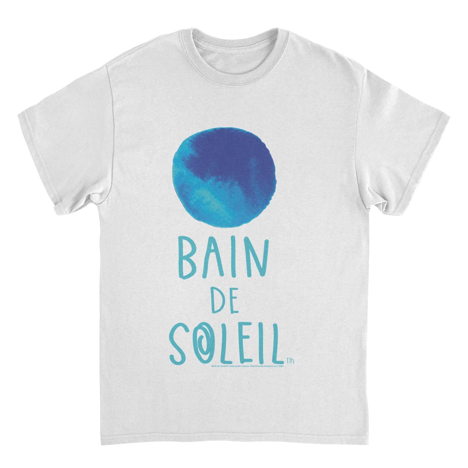 Bain De Soleil Blue Water Colour Sun Retro Sunscreen Mens T Shirt Whit ...