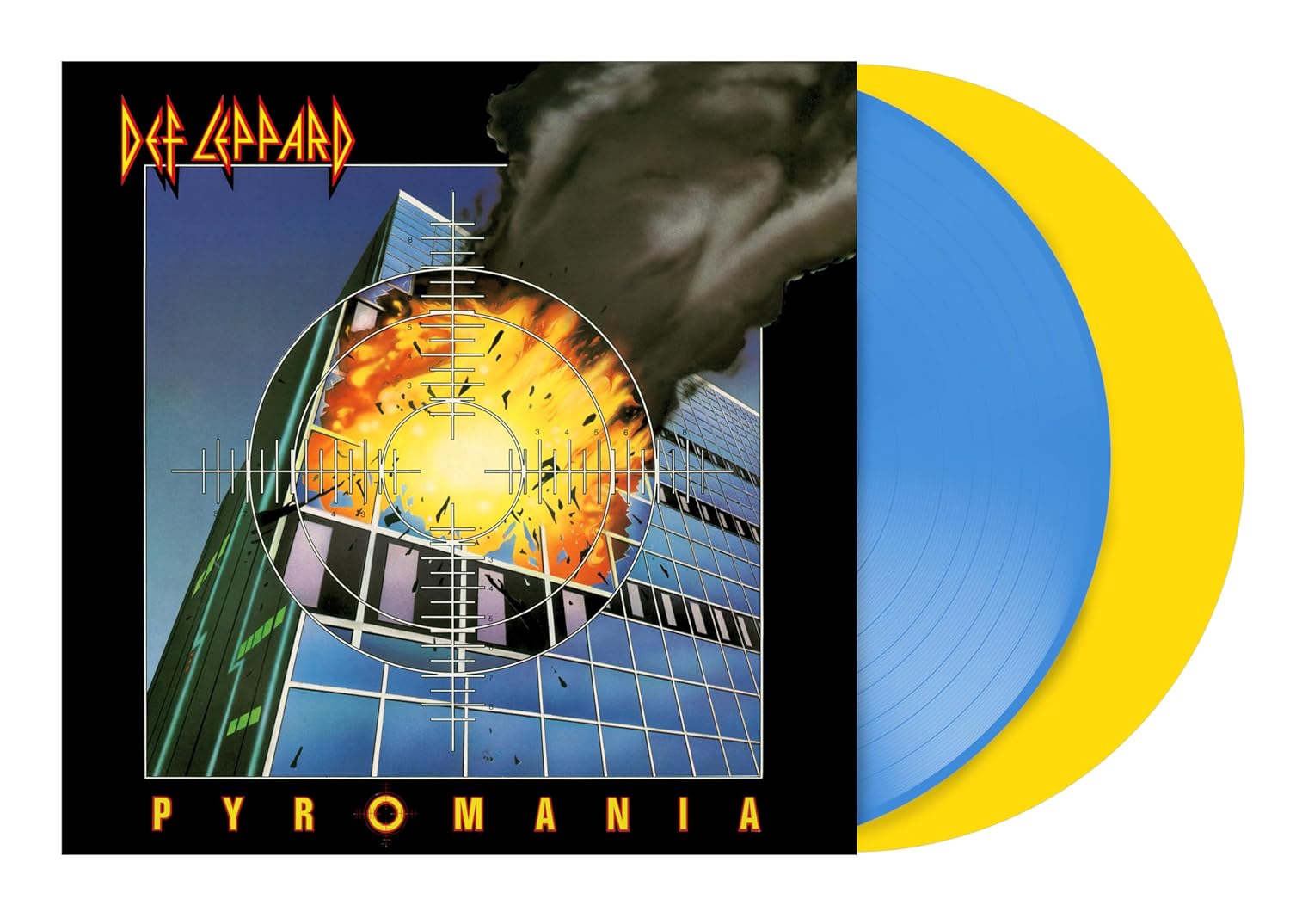 Pyromania: 40th Anniversary Edition Limited Edition Blue & Yellow Colo ...