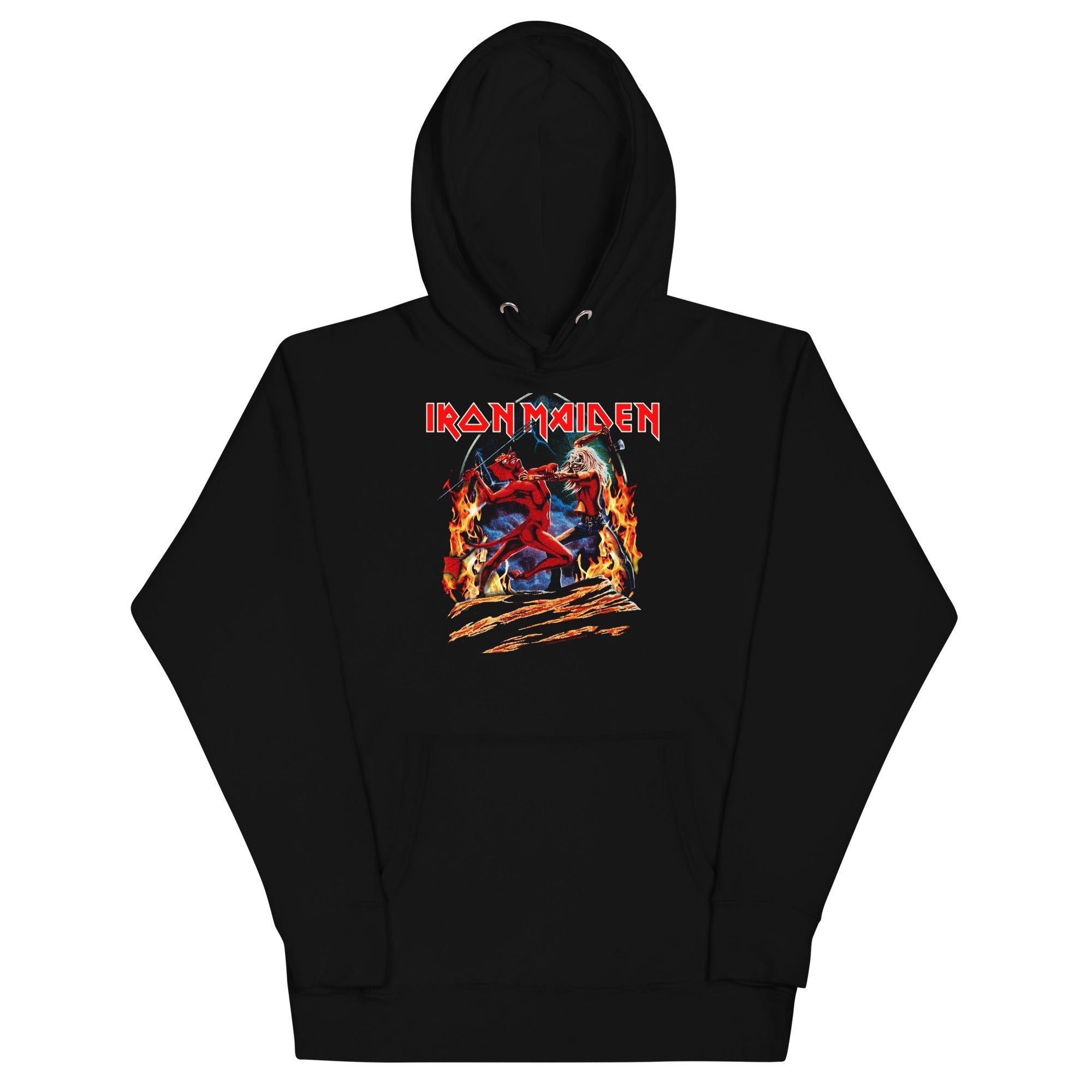 Iron Maiden Devil Battle Mens Hoodie Black – Rock Band Merch