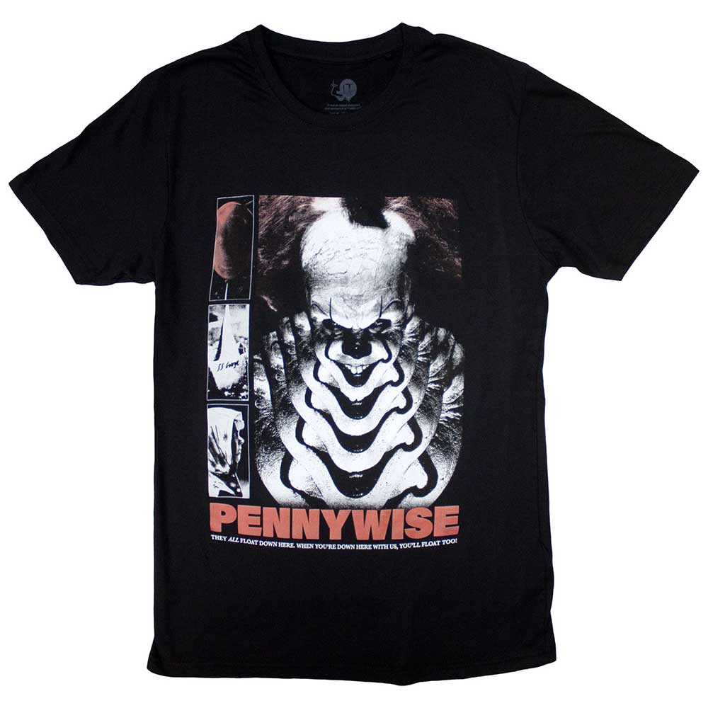 It Pennywise You'll Never Float Too Mens T Shirt Black – Rock Band Merch