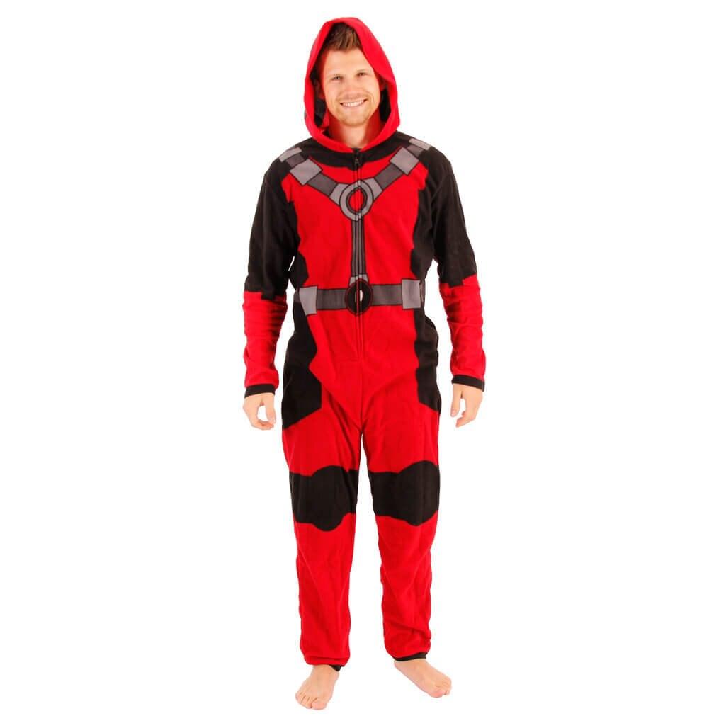 Marvel Comics Deadpool One Piece Pajama Union Suit – Rock Band Merch