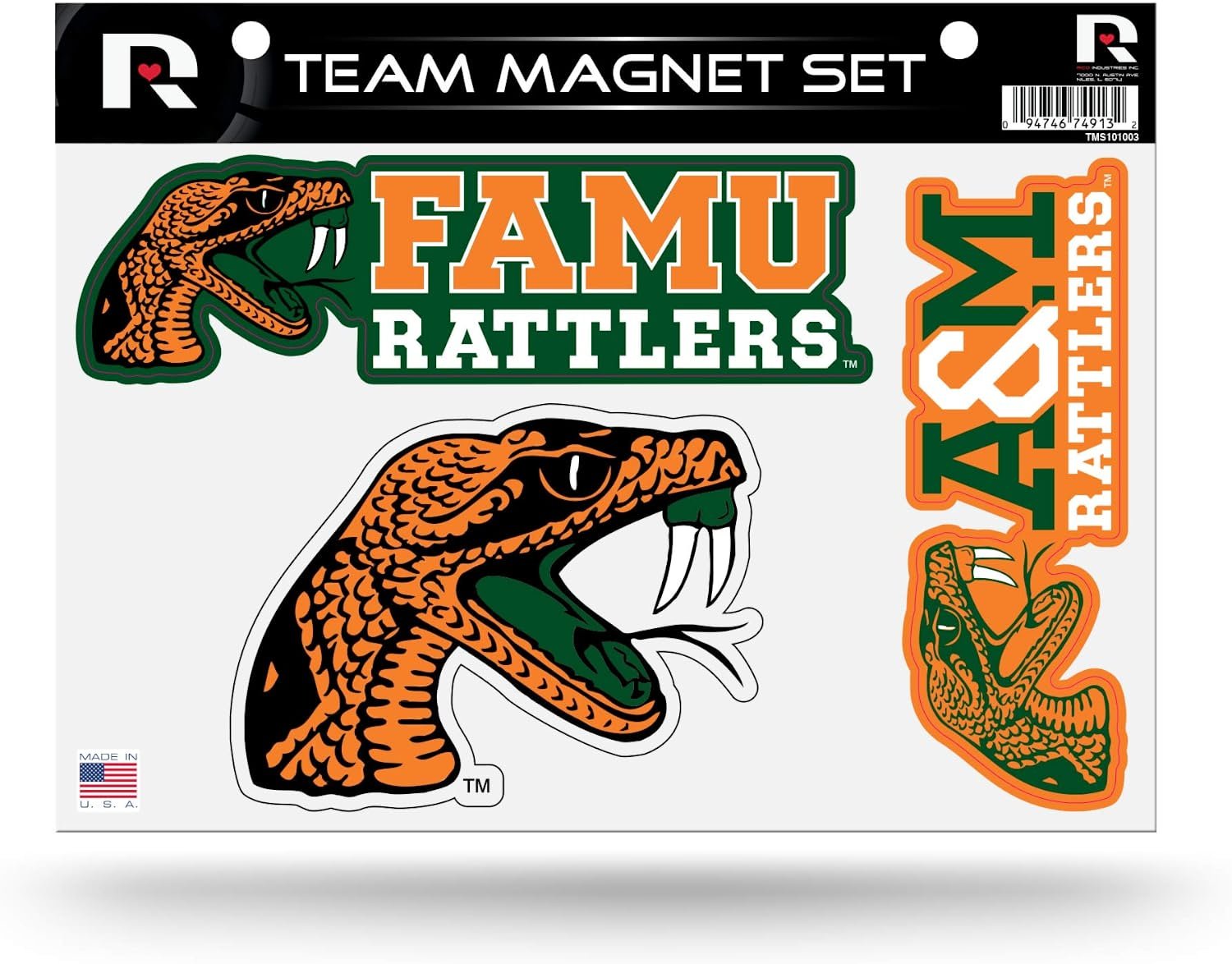 Florida A&M University Rattlers FAMU Multi Magnet Sheet Shape Cut 8x11 ...