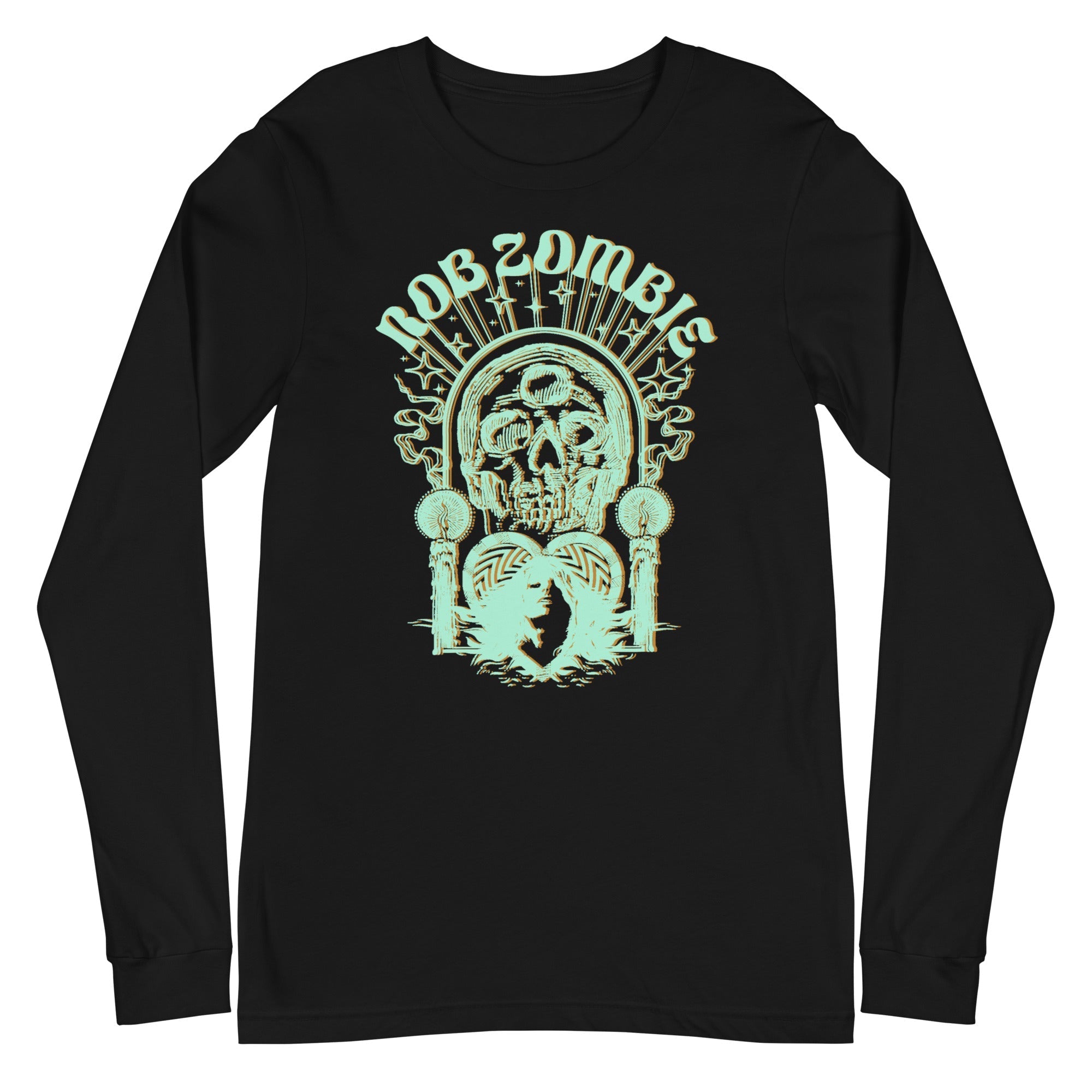 Rob Zombie Shrooms Rob Mens Long Sleeve Shirt Black – Rock Band Merch