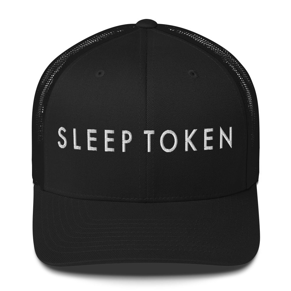 Sleep Token Logo Trucker Hat Black – Rock Band Merch