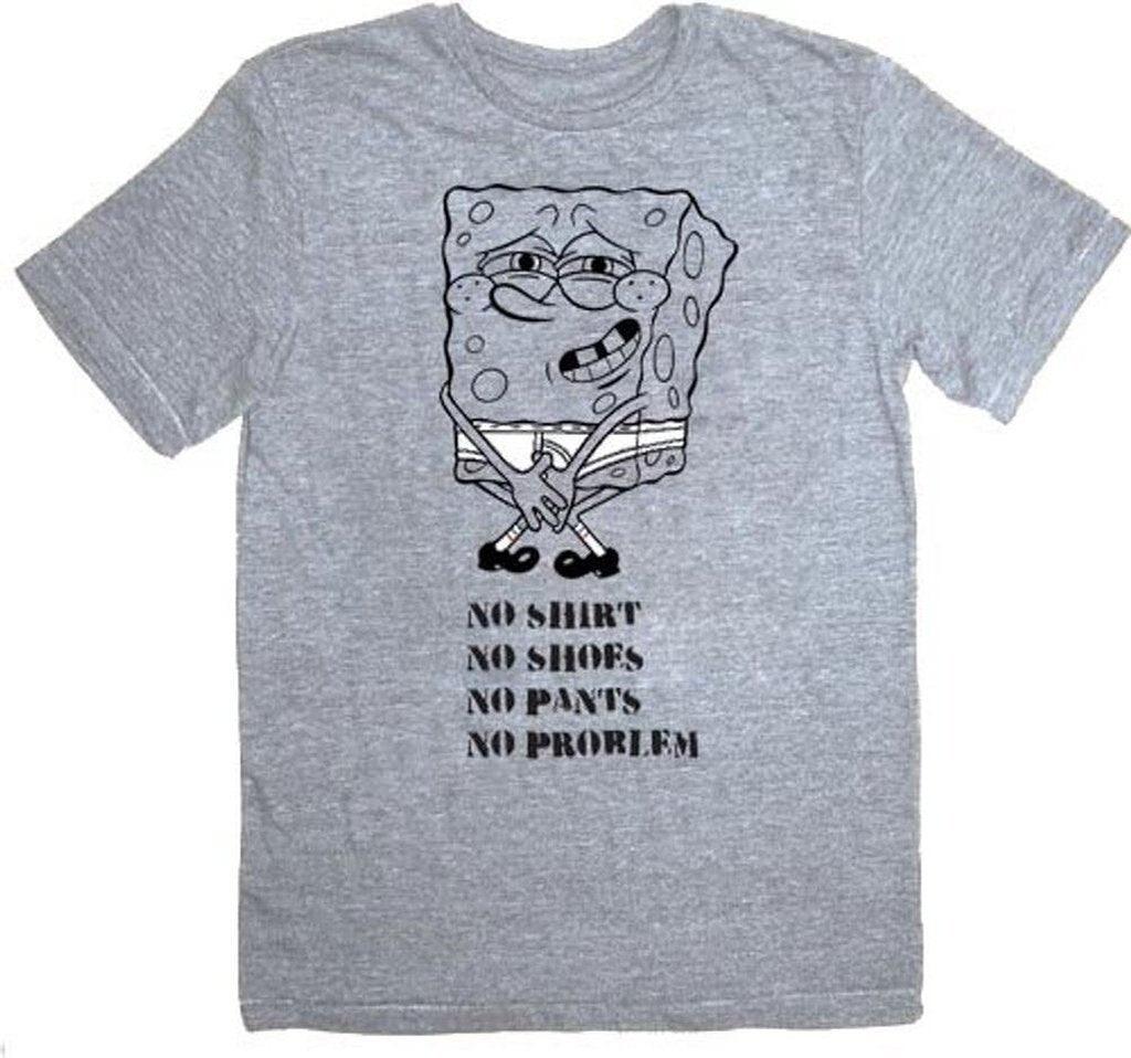 Spongebob Squarepants No Problem T-Shirt Tee – Rock Band Merch