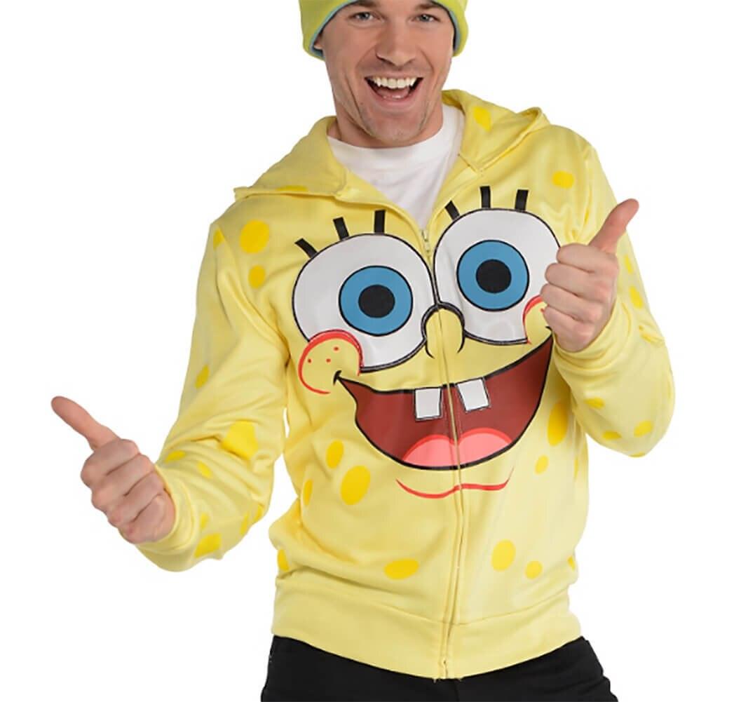 SpongeBob SquarePants Zip-Up Costume Hoodie – Rock Band Merch