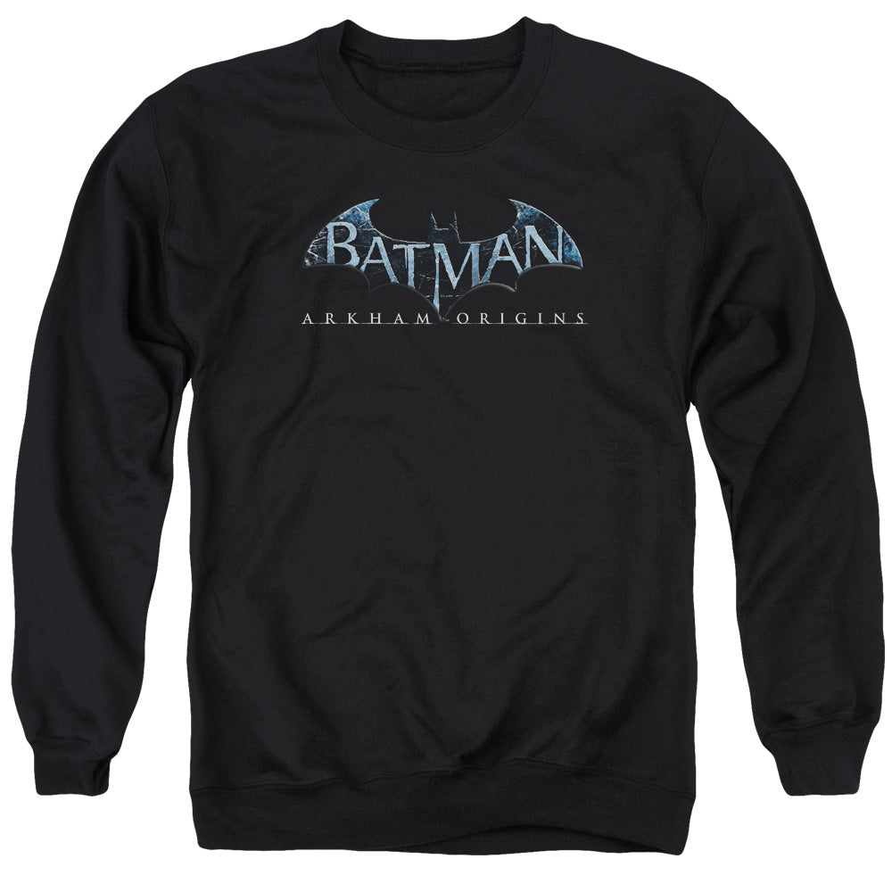Batman Arkham Origins Logo Mens Crewneck Sweatshirt Black | Rock Band Merch