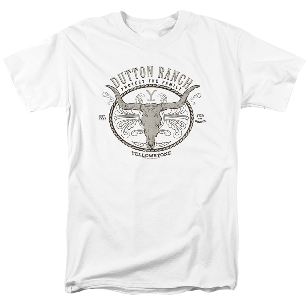 Yellowstone Dutton Ranch Mens T Shirt White | Rock Band Merch