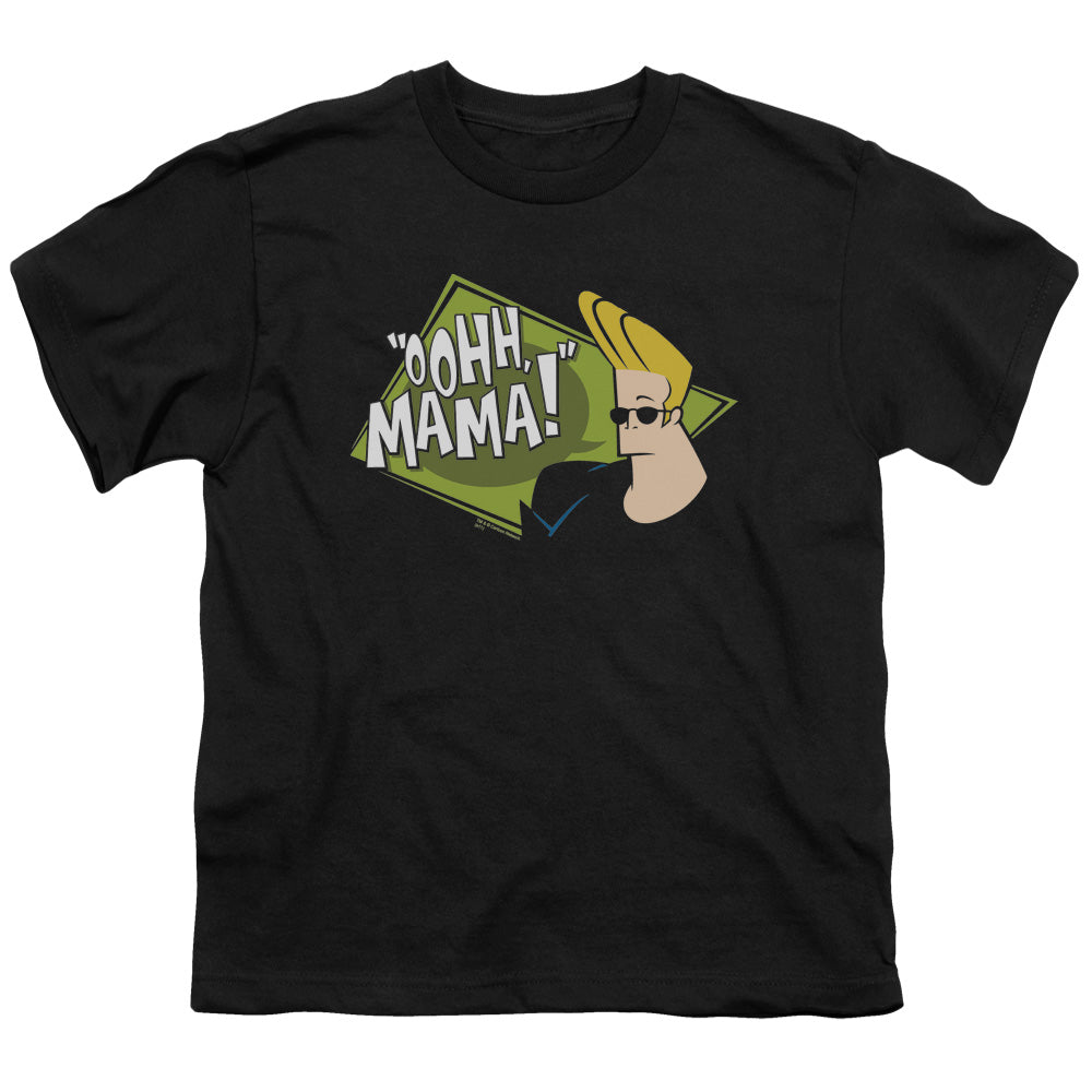 Johnny Bravo Oohh Mama Kids Youth T Shirt Black | Rock Band Merch