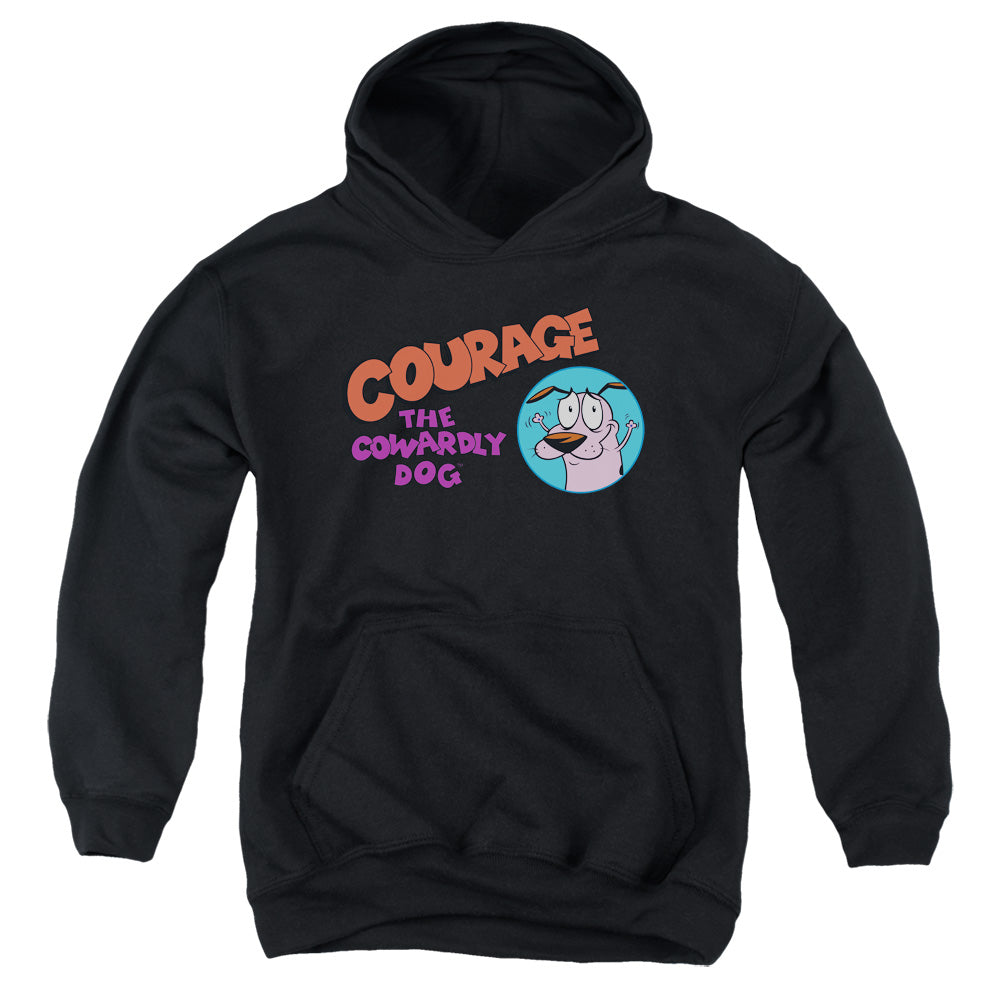 Courage the Cowardly Dog Courage Logo Kids Youth Hoodie Black | Rock ...