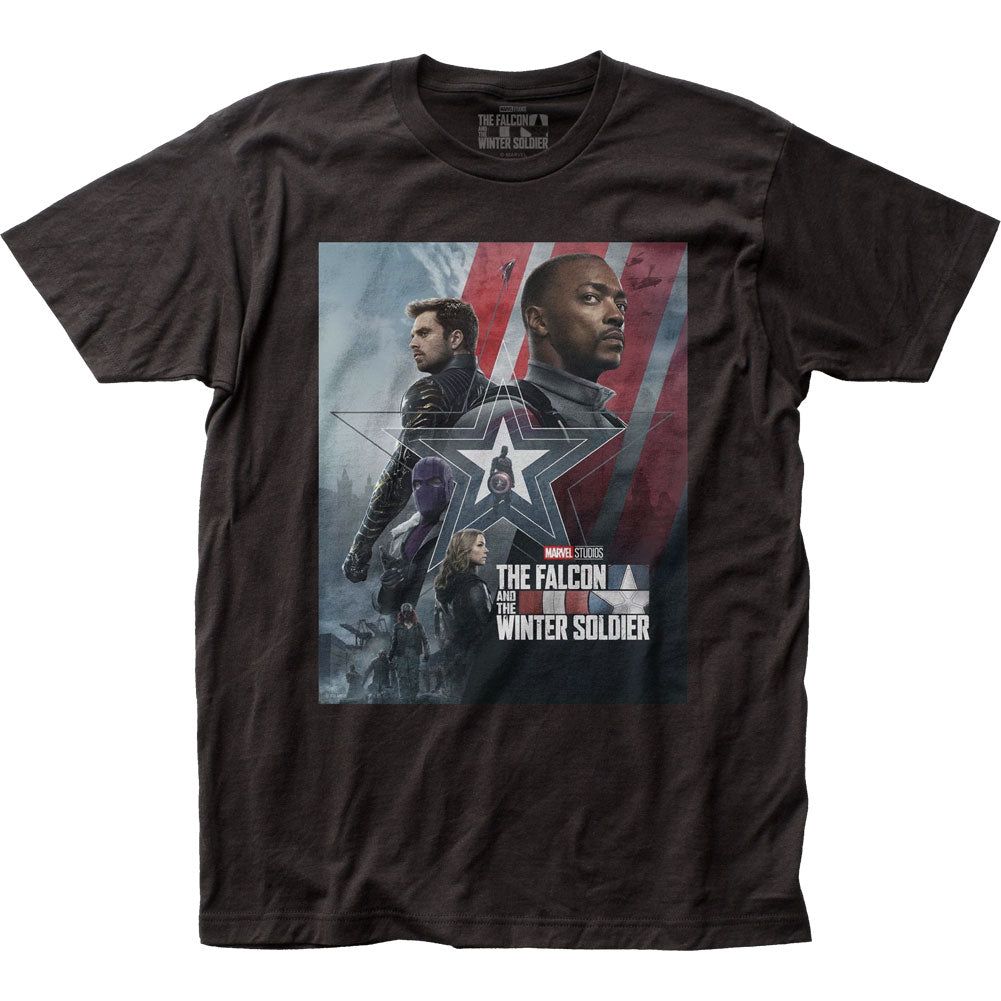 Falcon and the Winter Soldier FWS Poster 2 Mens T Shirt Black | Rock ...