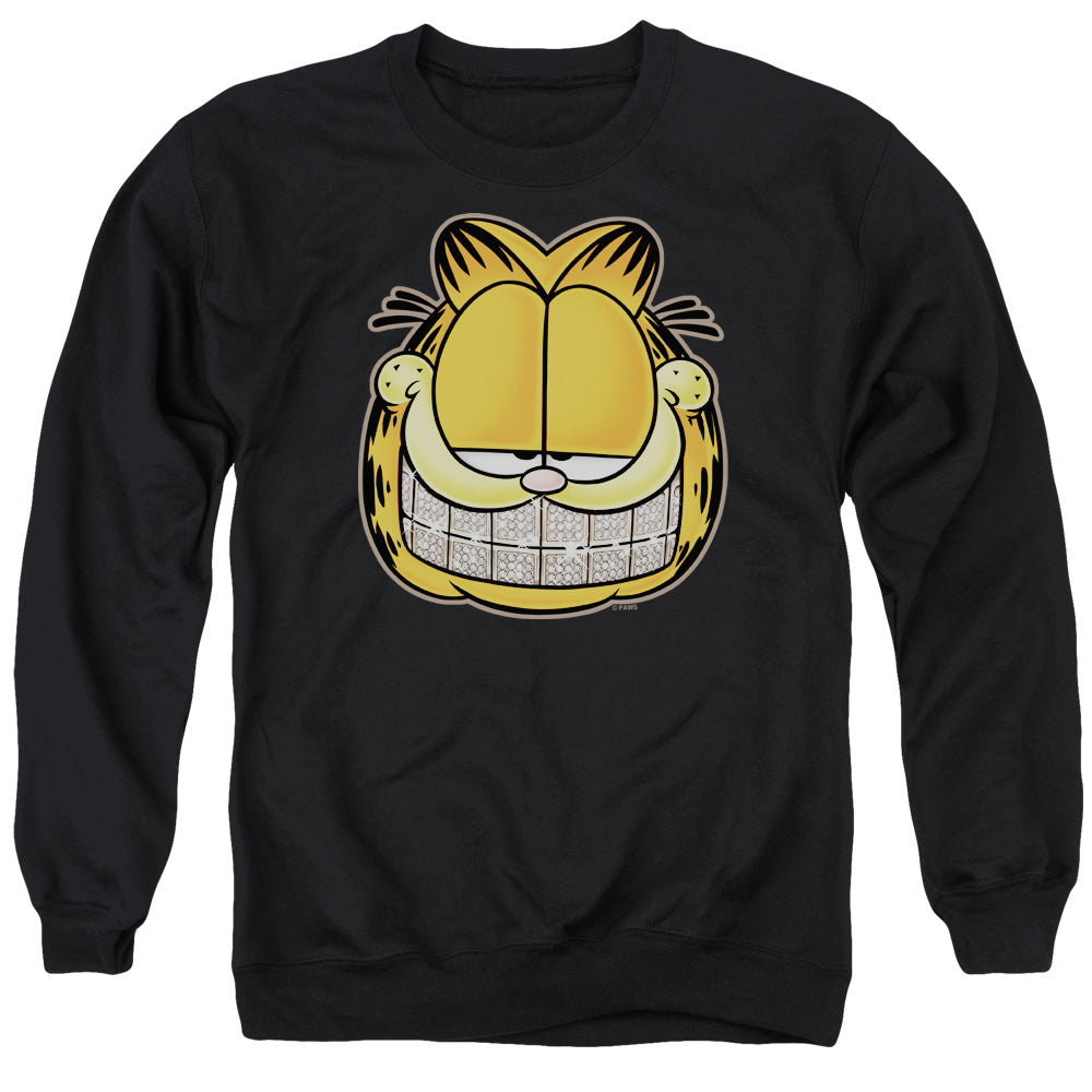 Garfield Nice Grill Mens Crewneck Sweatshirt Black – Rock Band Merch