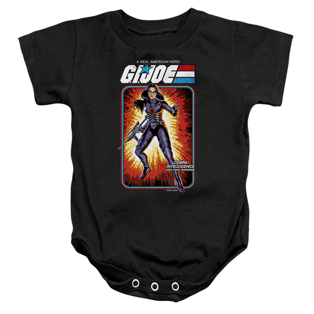 G.I. Joe Baroness Card Infant Baby Snapsuit Black – Rock Band Merch
