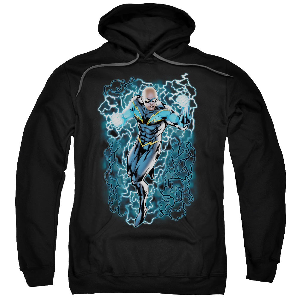 Justice League Black Lightning Bolts Mens Hoodie Black | Rock Band Merch