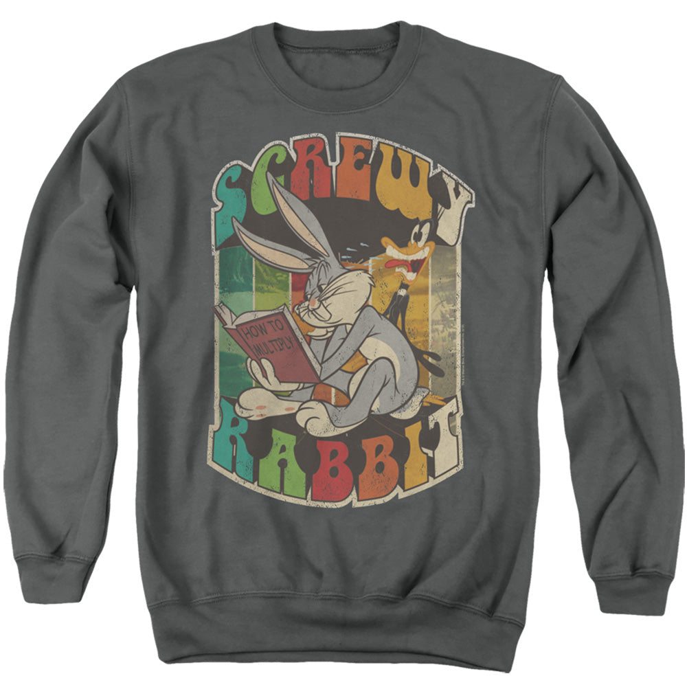 Looney Tunes Screwy Rabbit Mens Crewneck Sweatshirt Charcoal | Rock ...