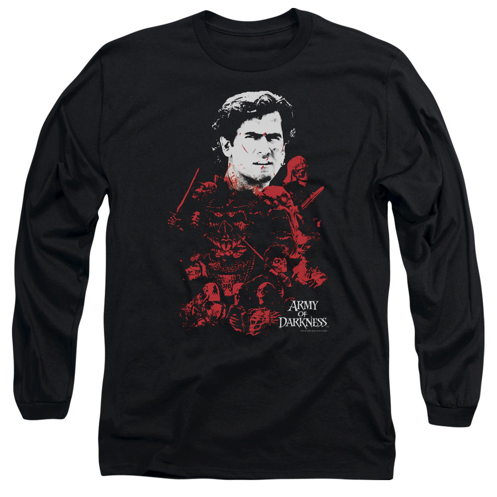 Army Of Darkness Pile Of Baddies Mens Long Sleeve Shirt Black | Rock ...