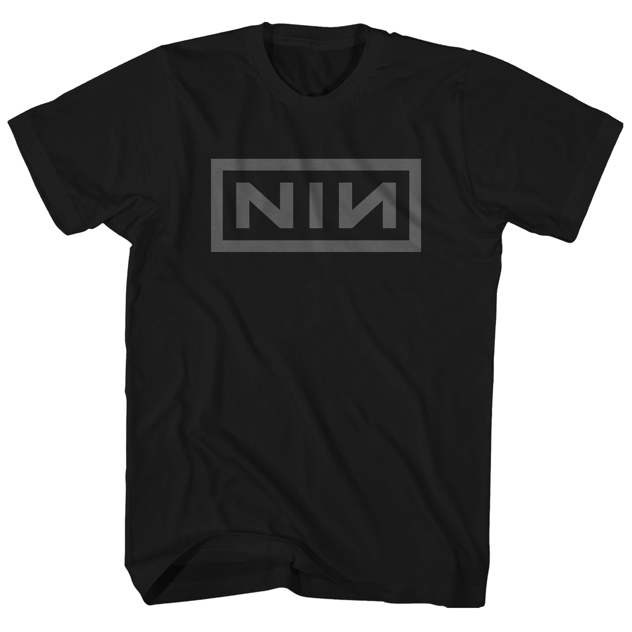 Nine Inch Nails Grey NIN Logo Mens T Shirt Black | Rock Band Merch