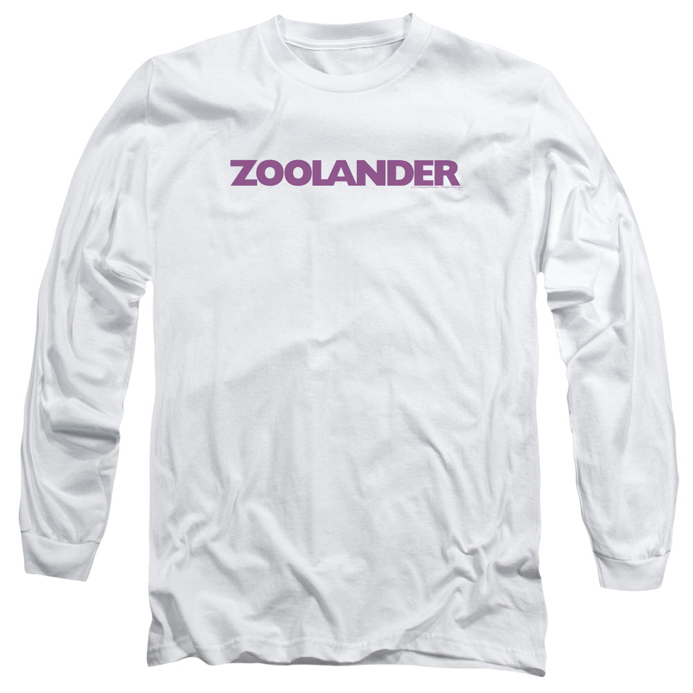 Zoolander Logo Mens Long Sleeve Shirt White | Rock Band Merch