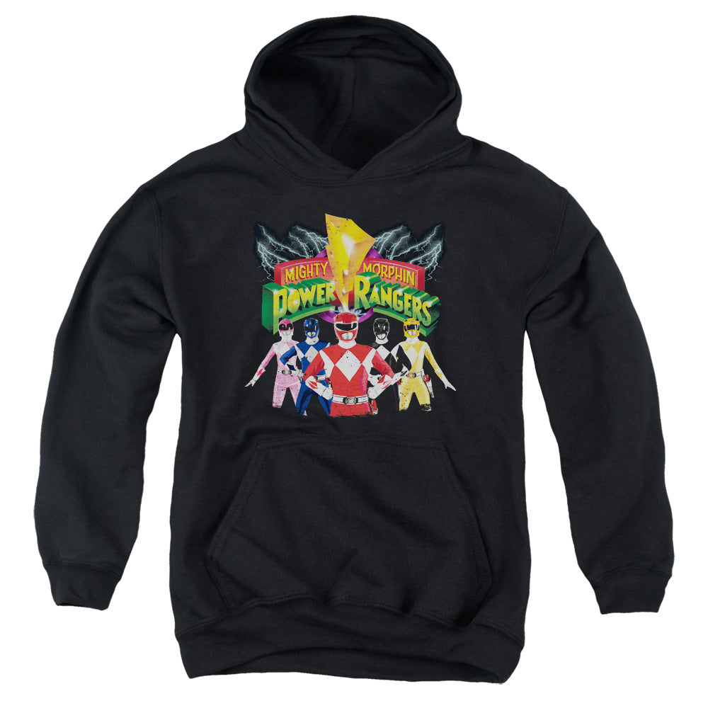 Power Rangers Rangers Unite Kids Youth Hoodie Black | Rock Band Merch
