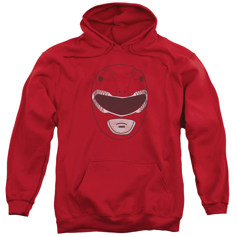 Power Rangers Red Ranger Mask Mens Hoodie Red | Rock Band Merch