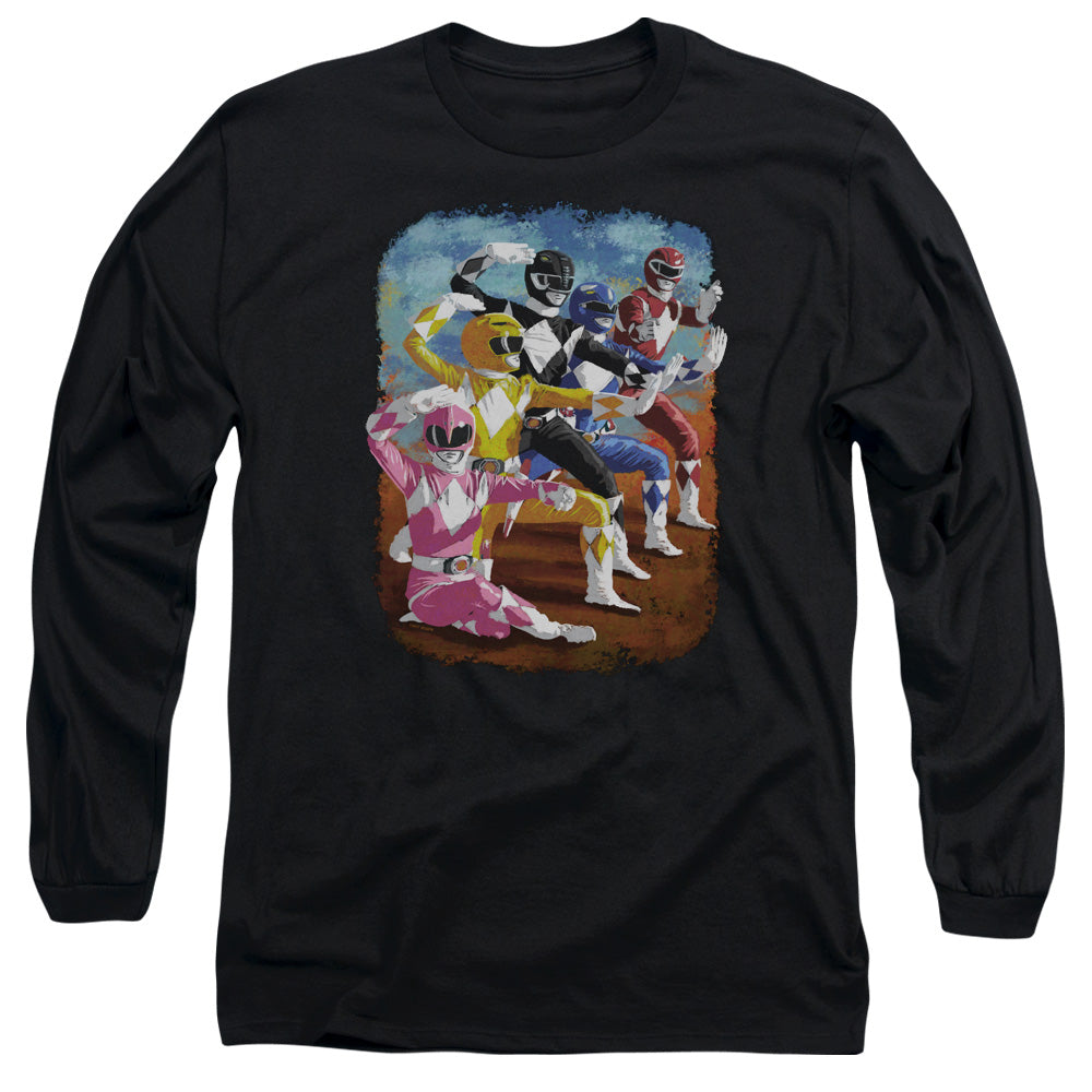 Power Rangers Impressionist Rangers Mens Long Sleeve Shirt Black | Rock ...